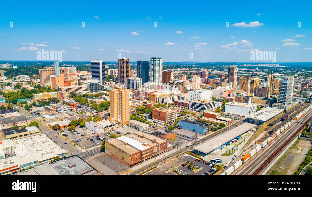 Birmingham Alabama AL Downtown Skyline Aerial Stock Photo - Alamy