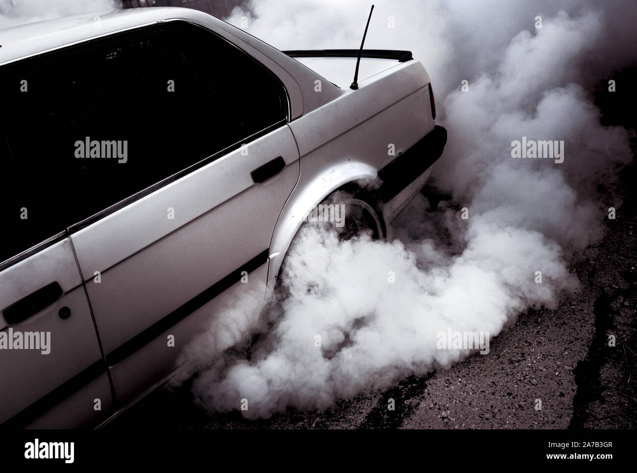 Moldova 25.09.2019. Sport modern Stance Car racing car drifting with ...