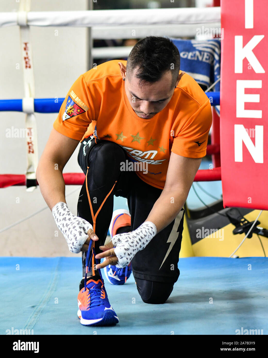 Tokyo, Japan. 31st Oct, 2019. Filipino boxer Nonito Donaire during a ...