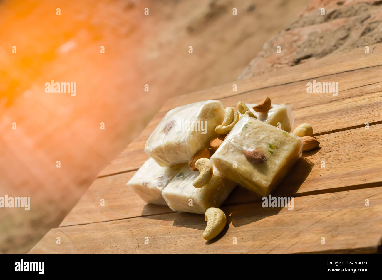 sweet sonpapdi and nuts,Soan Papdi is a popular Indian cube shape ...