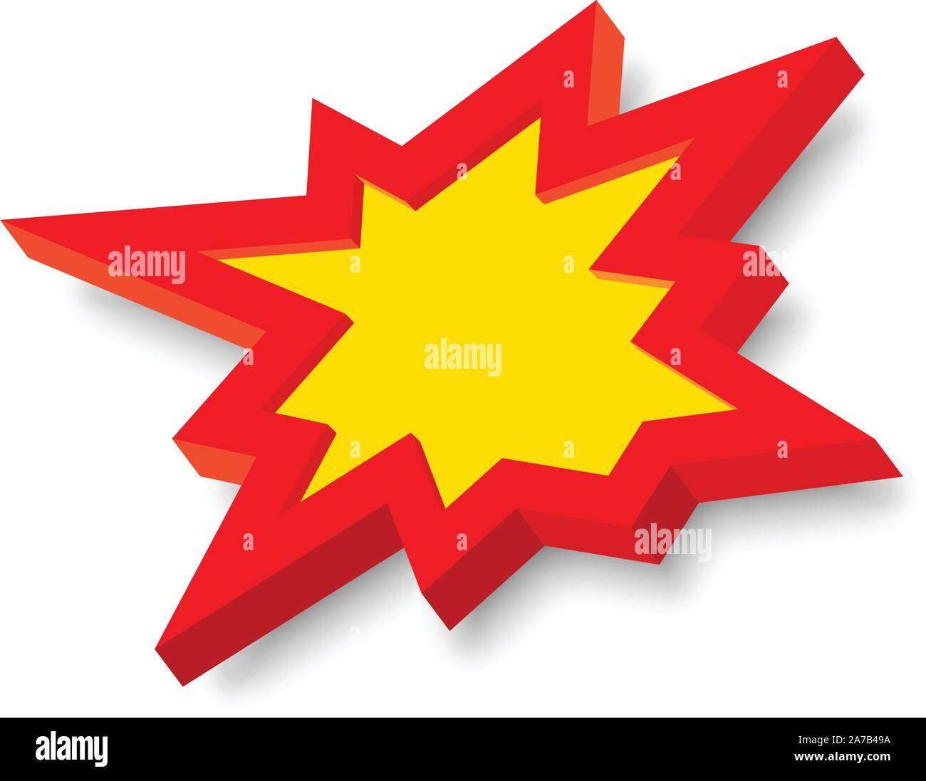 Bang explosion sign with 3D style Stock Vector Image & Art - Alamy