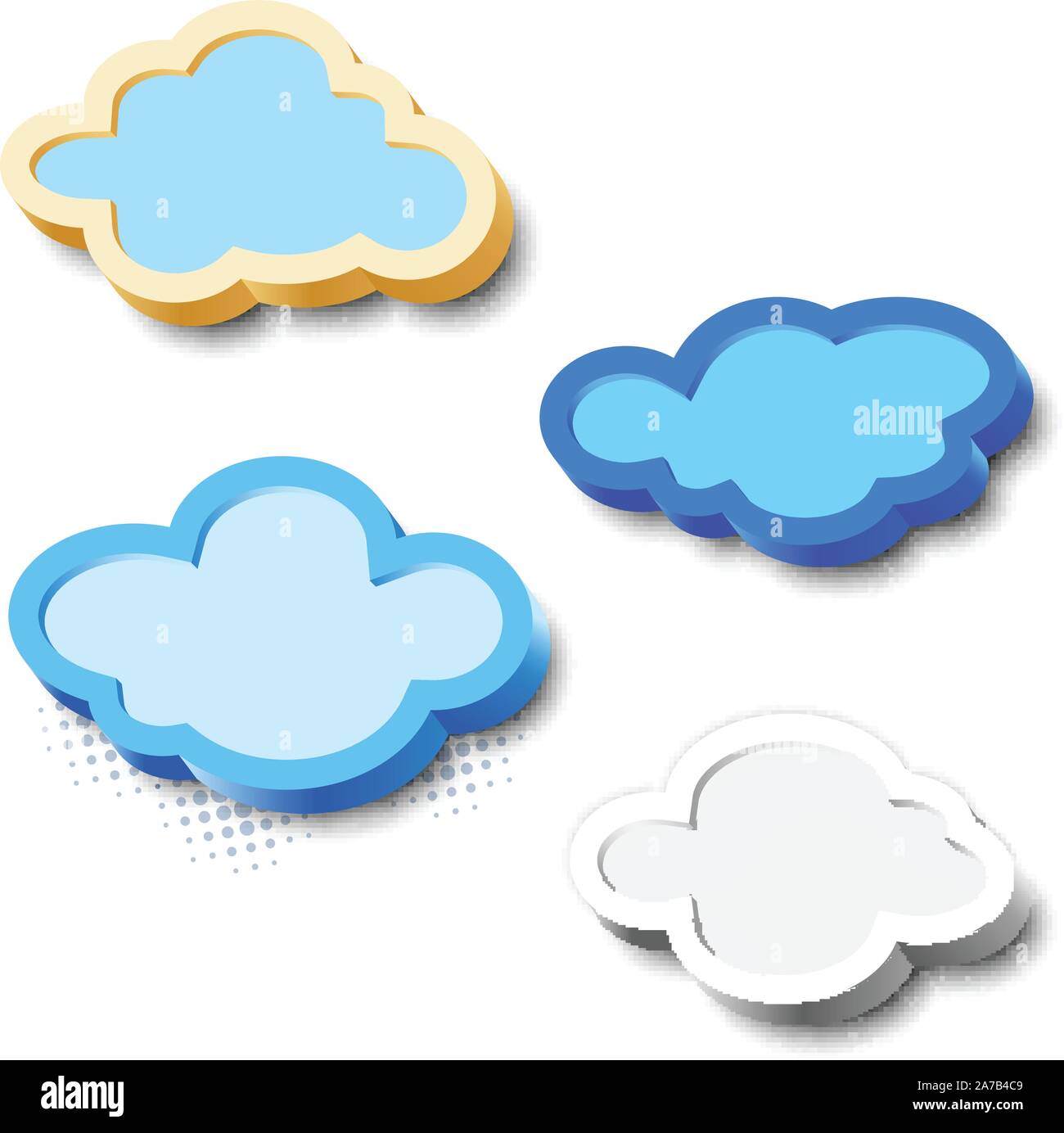 3d cloud frames Stock Vector Image & Art - Alamy