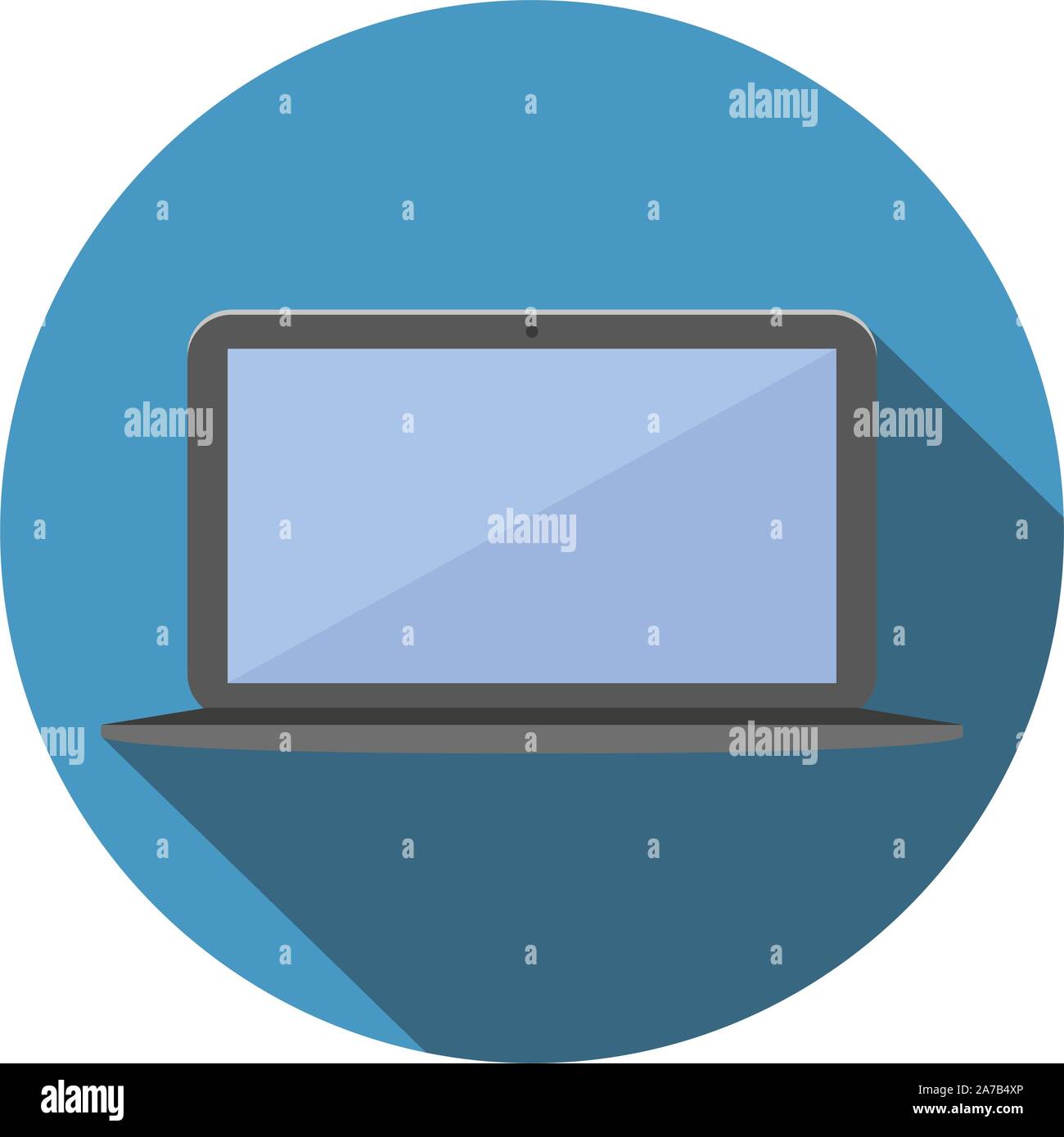 Laptop Computer Flat Icon Vector Illustration Stock Vector Image & Art ...