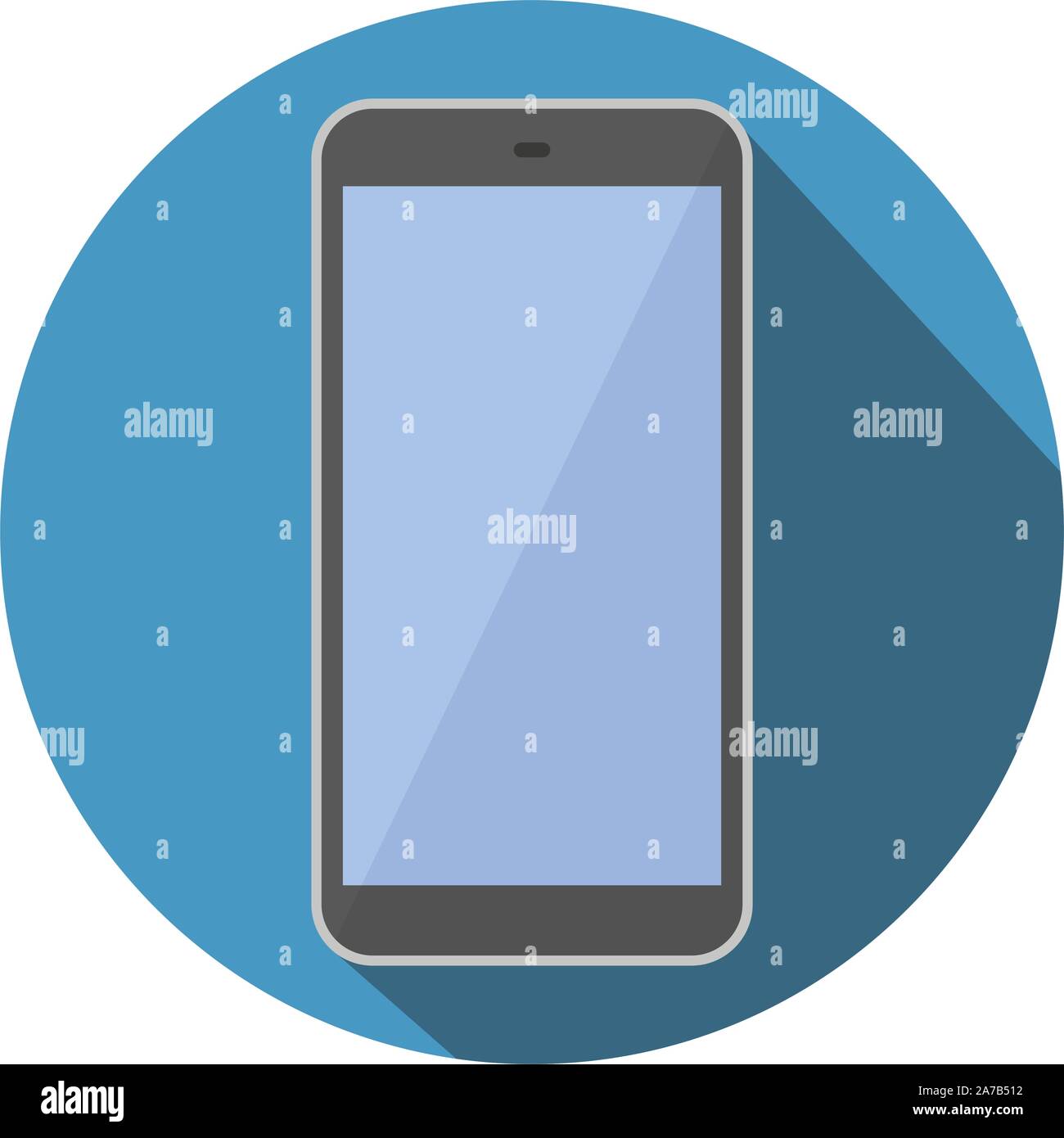 Mobile Phone Flat Icon Vector Illustration Stock Vector Image & Art - Alamy