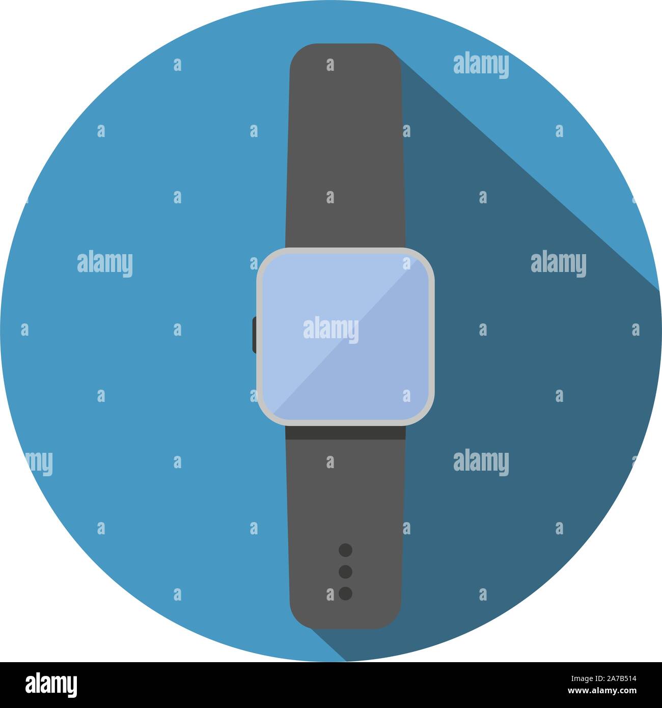 Circle smart watch white background Stock Vector Images - Alamy