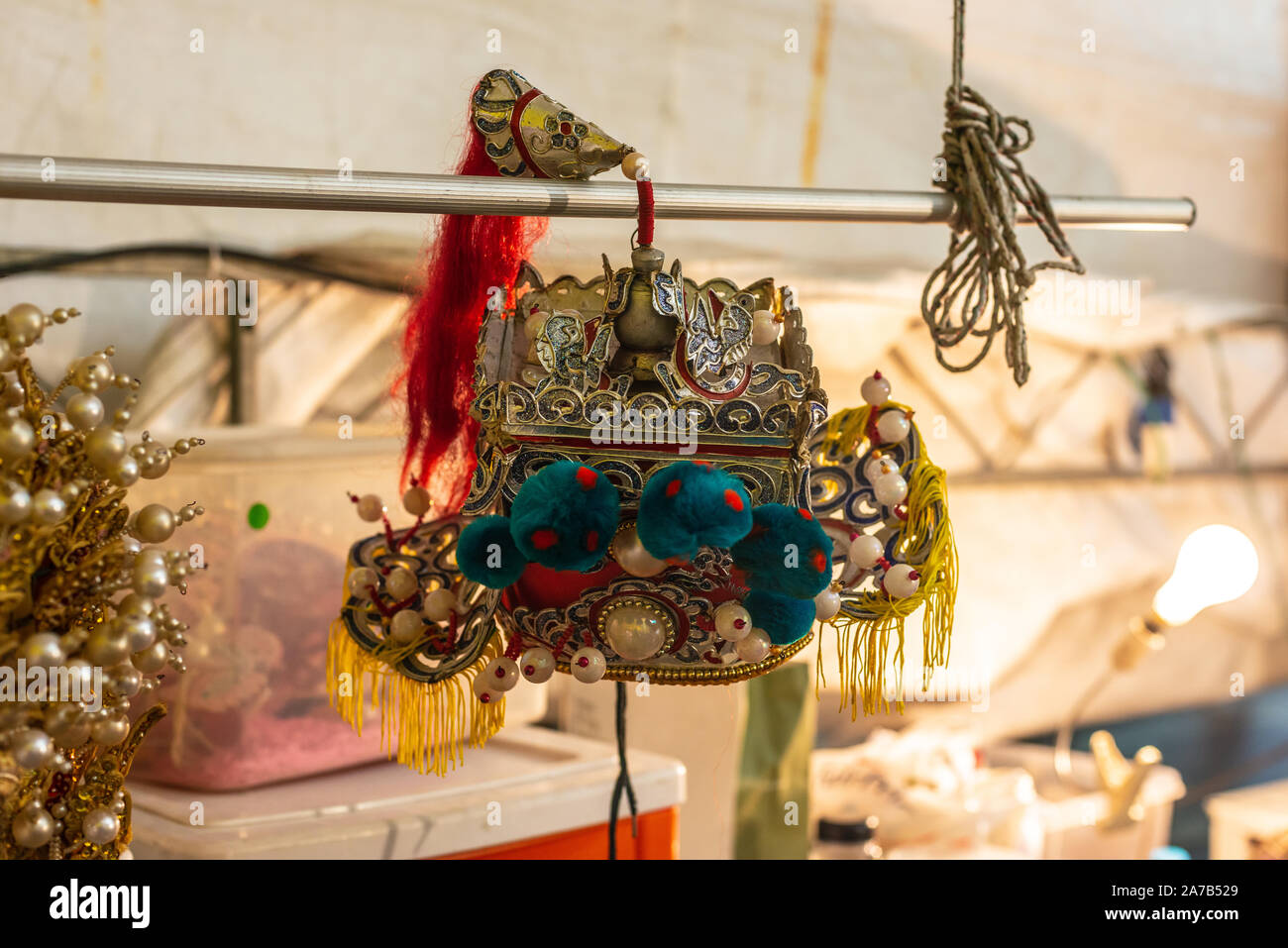 Asia Chinese opera traditional performance props at backstage Stock ...