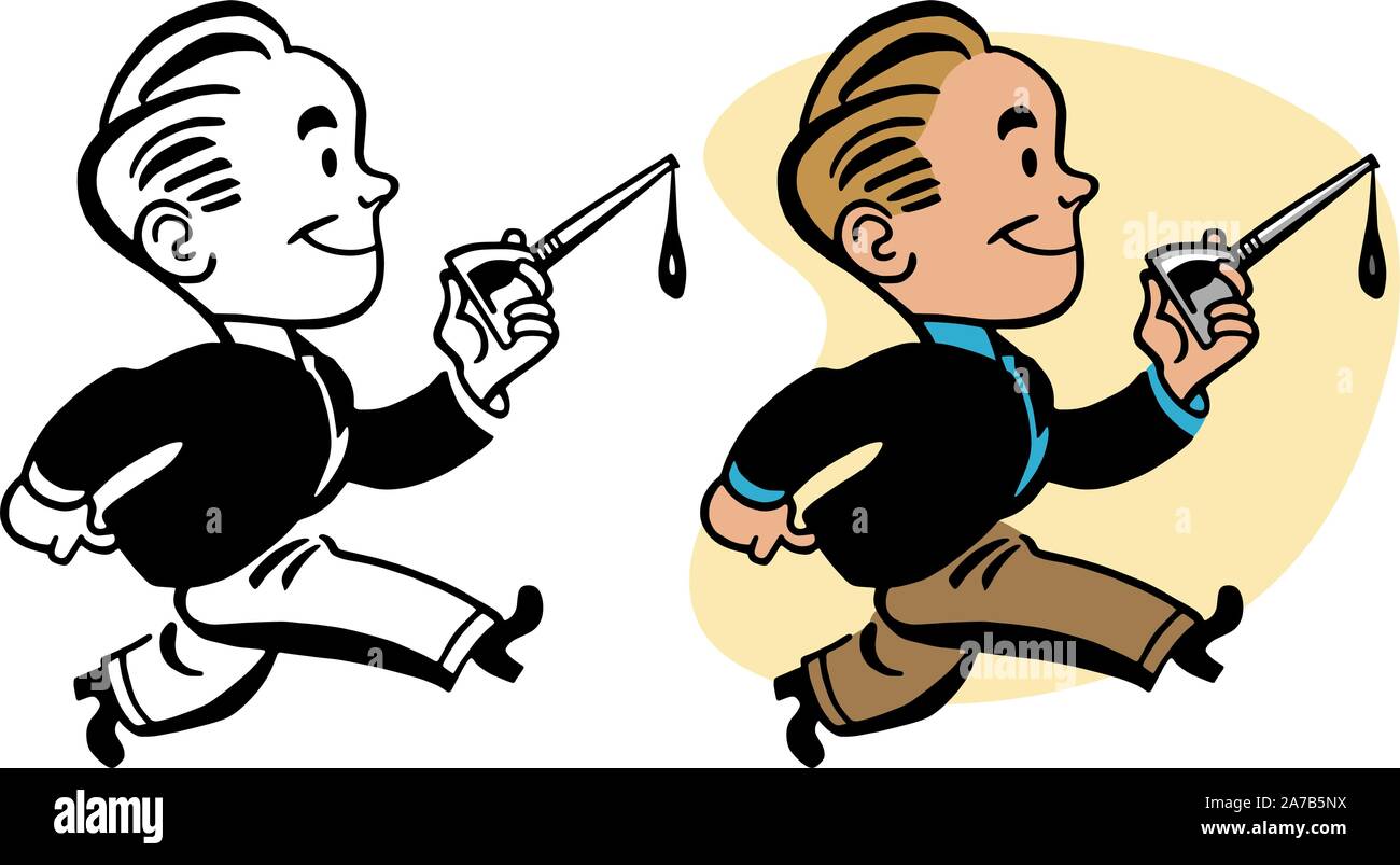 A cartoon of a helpful man with an oil can applying grease to a problem ...