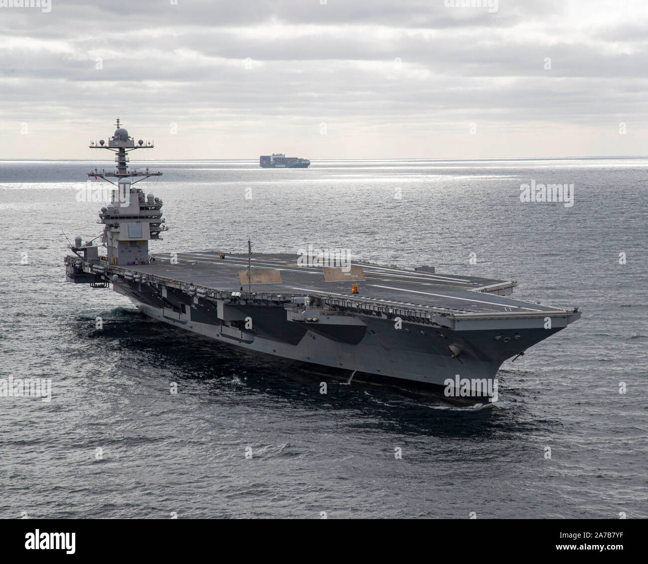 ATLANTIC OCEAN (Oct. 28, 2019) USS Gerald R. Ford (CVN 78) steams in ...