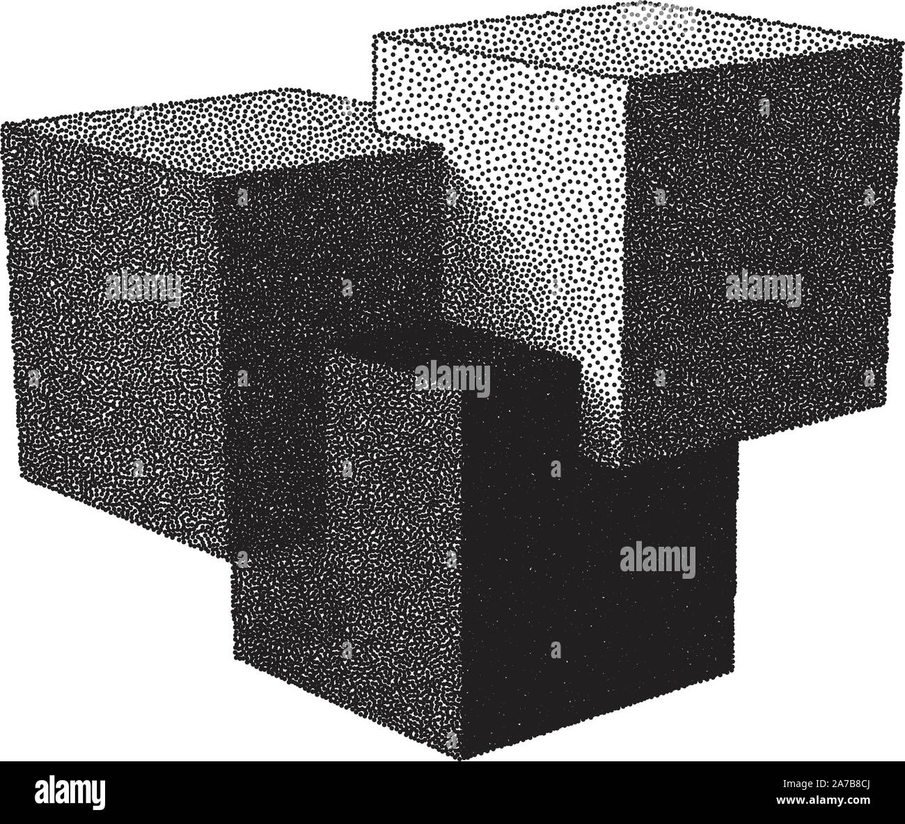 Cubes and dotwork gradient Stock Vector Image & Art - Alamy
