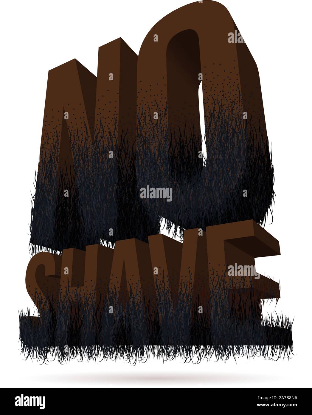 No Shave November lettering with funny hipster beard symbol Stock ...