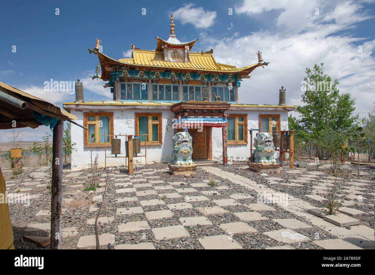Shankh Monastery temple in Mongolia Stock Photo - Alamy