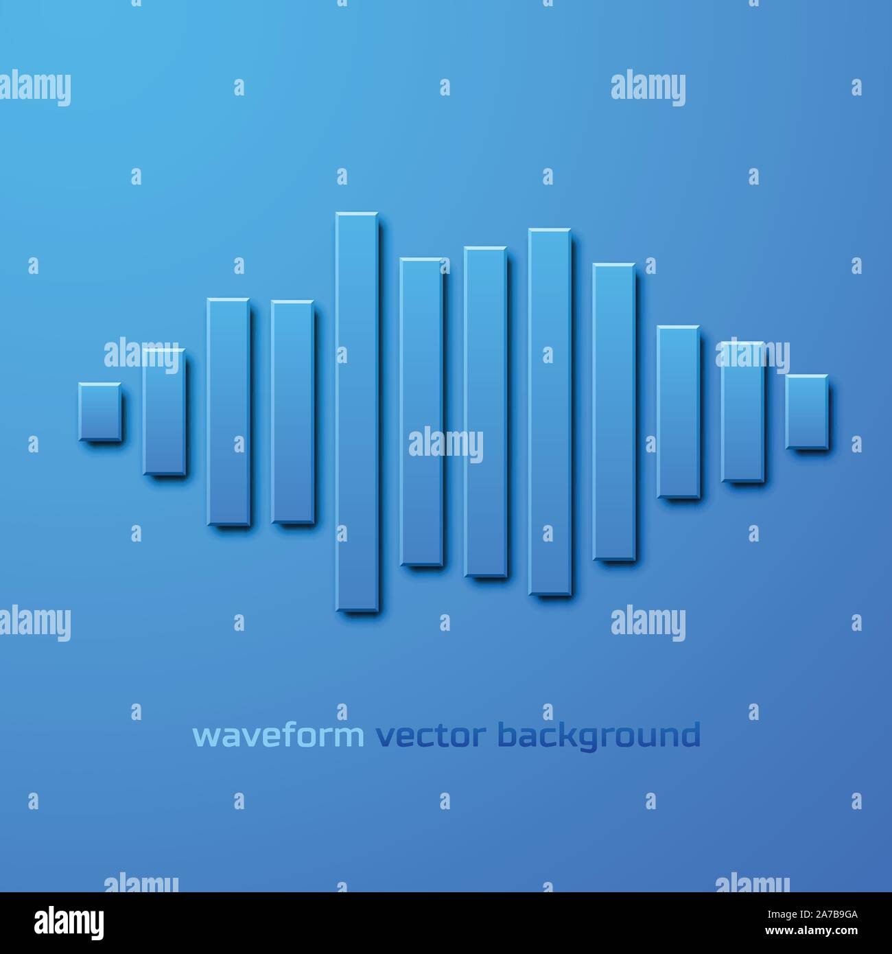 Silhouette of sound waveform with shadow Stock Vector Image & Art - Alamy