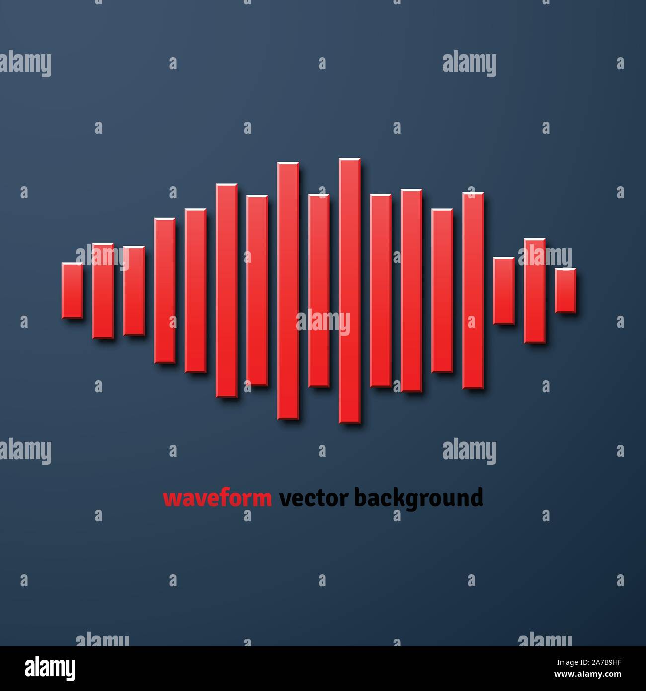 Silhouette of sound waveform with shadow Stock Vector Image & Art - Alamy