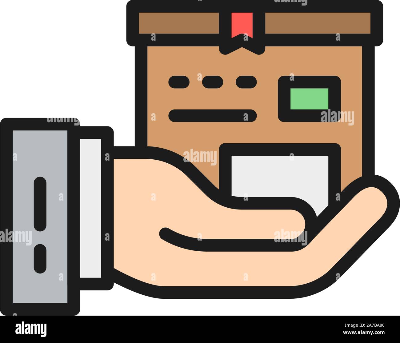 Boy delivery logistics Stock Vector Images - Alamy