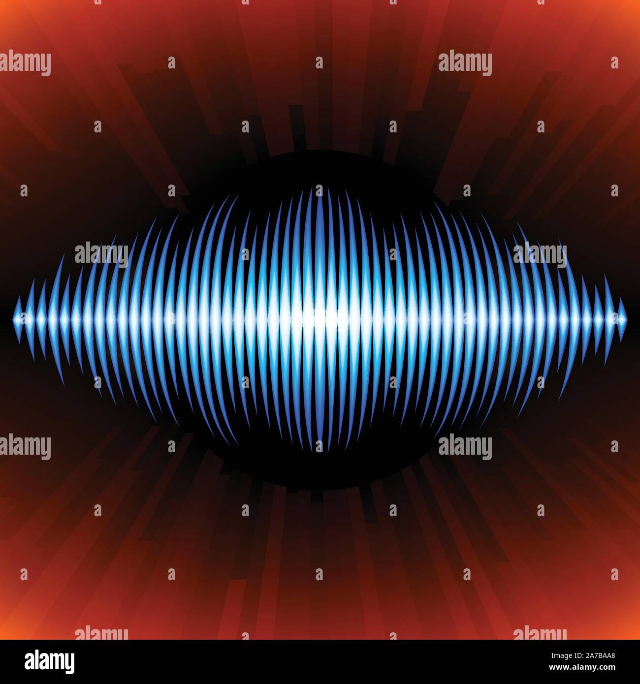 Blue sound waveform Stock Vector Image & Art - Alamy