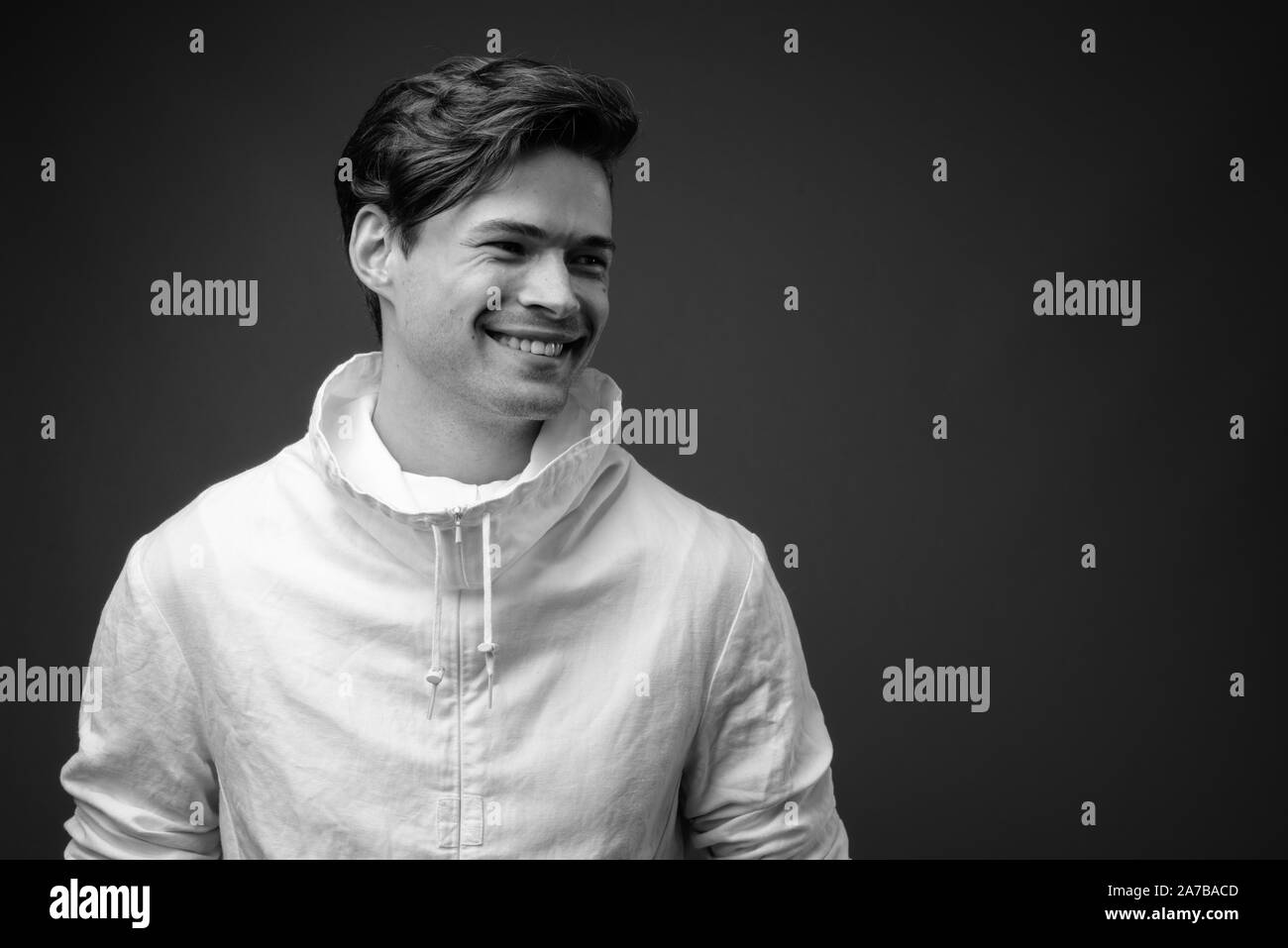 Happy stylish man in Black and White Stock Photos & Images - Alamy
