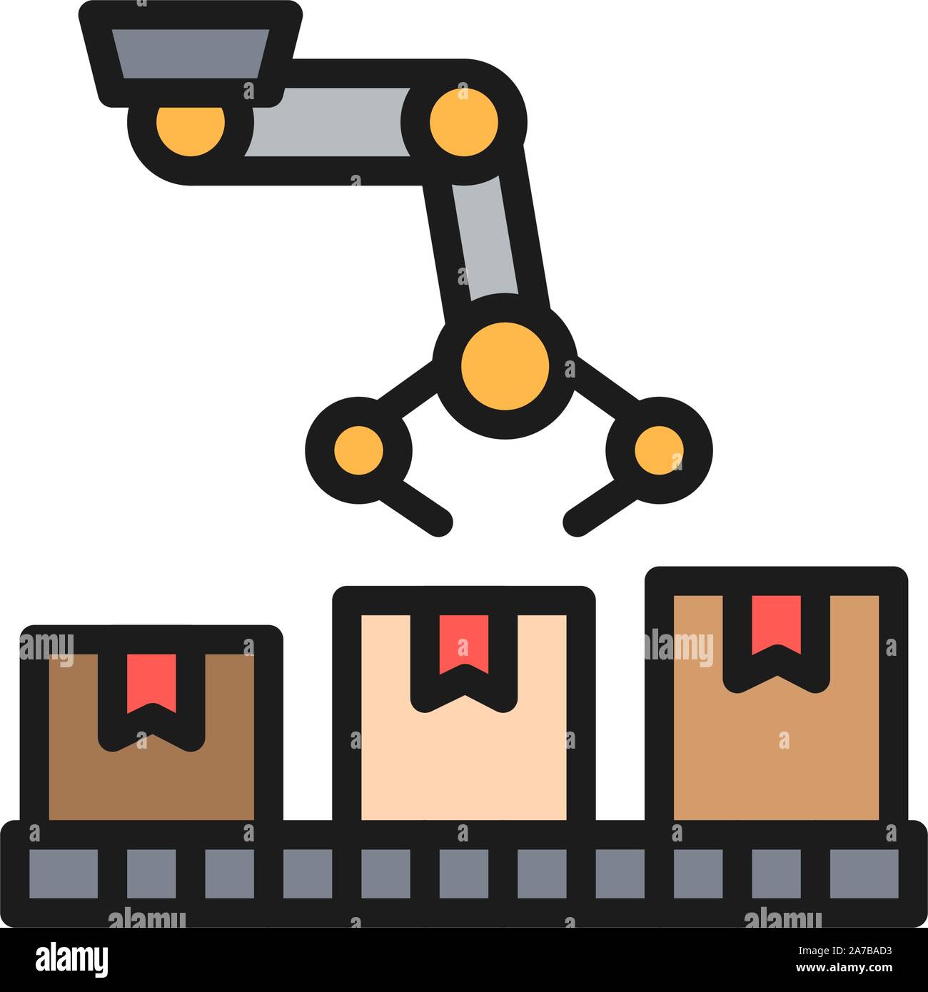 Robotic packing Stock Vector Images - Alamy