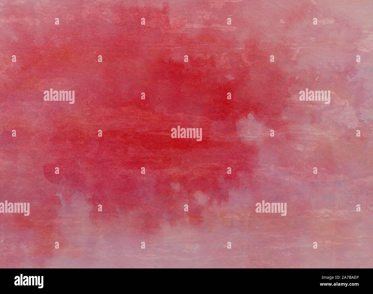 old faded red watercolor paint splash background on distressed wood ...