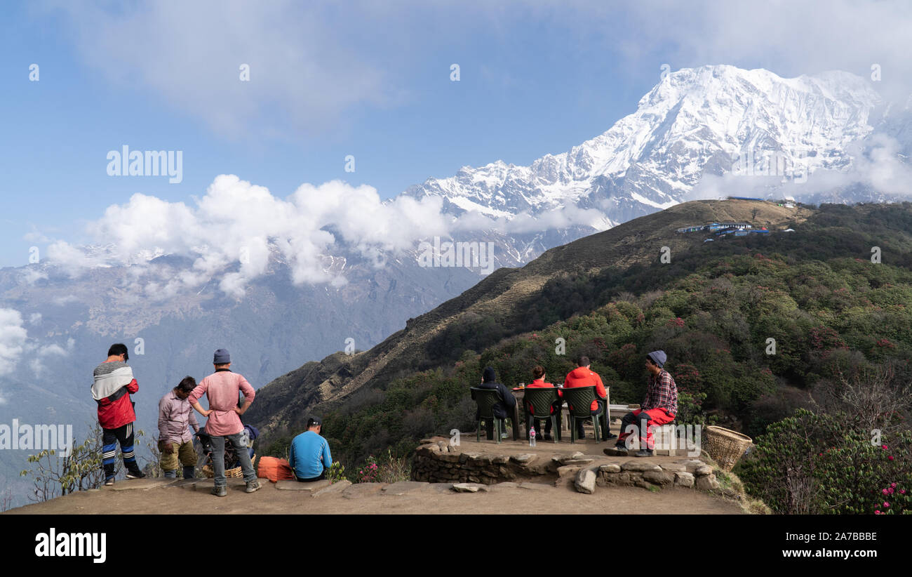 Nepal, Annapurna. Mardi Himal trek Stock Photo - Alamy