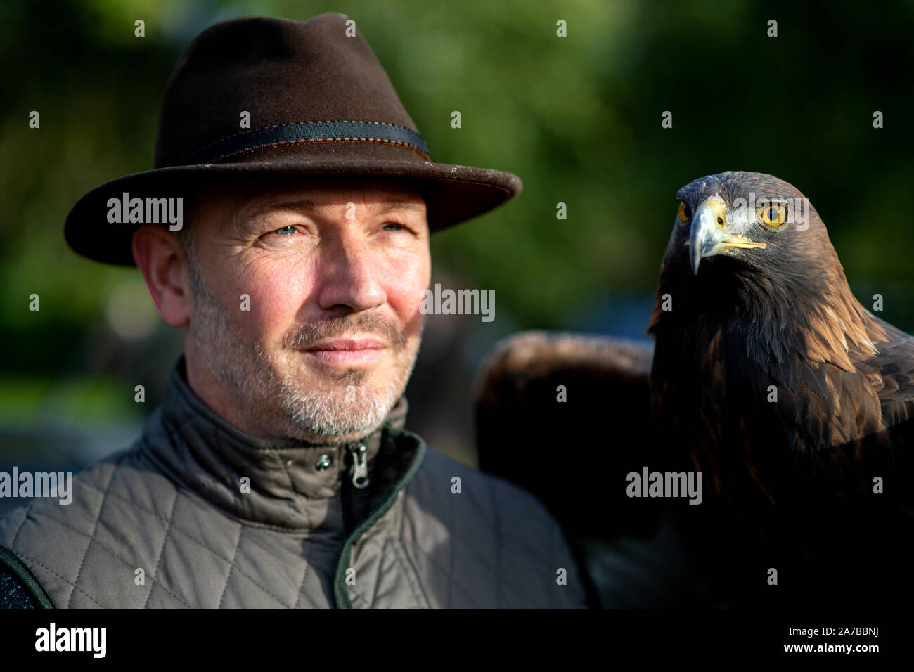 Liebenau, Germany. 26th Oct, 2019. André Knapheide, falconer from ...