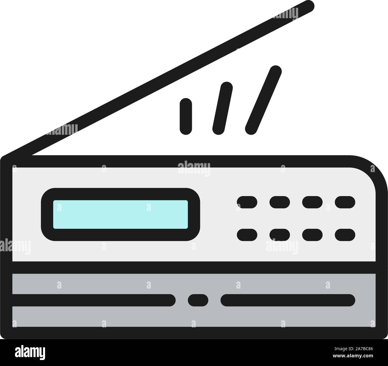 Vector printer, scanner, copier flat color icon Stock Vector Image ...