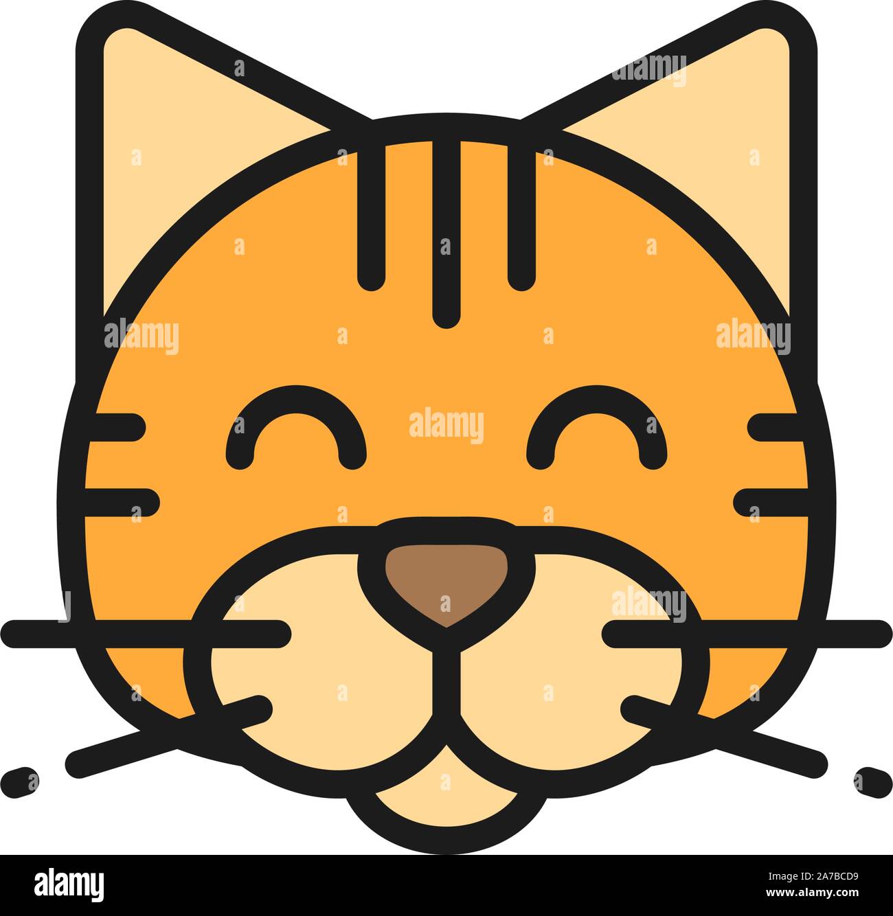Vector cat, pet, animal flat color icon Stock Vector Image & Art - Alamy
