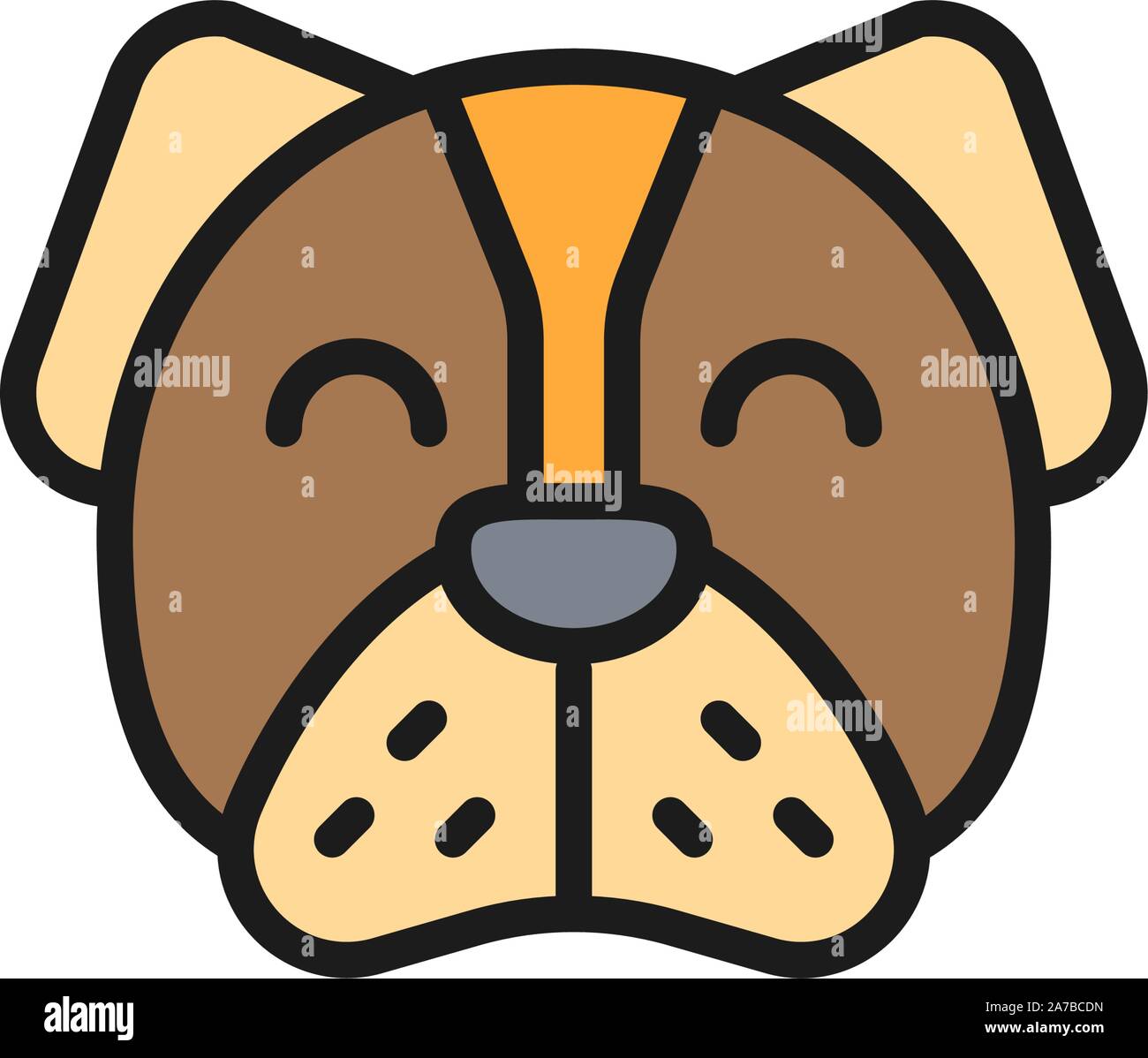 Vector dog, pet, animal flat color icon Stock Vector Image & Art - Alamy