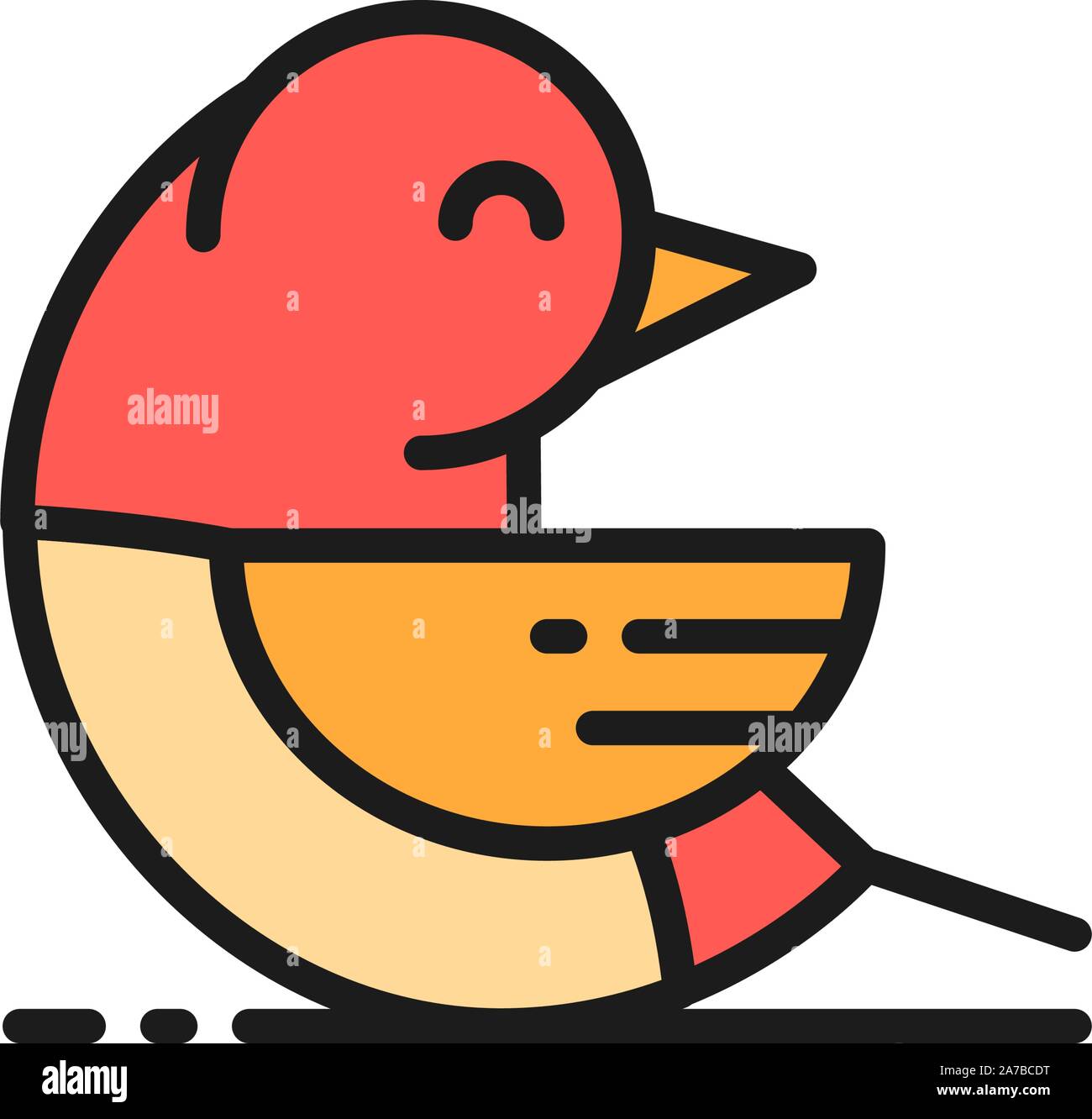 Bird, parrot, pet, animal flat color icon Stock Vector Image & Art - Alamy