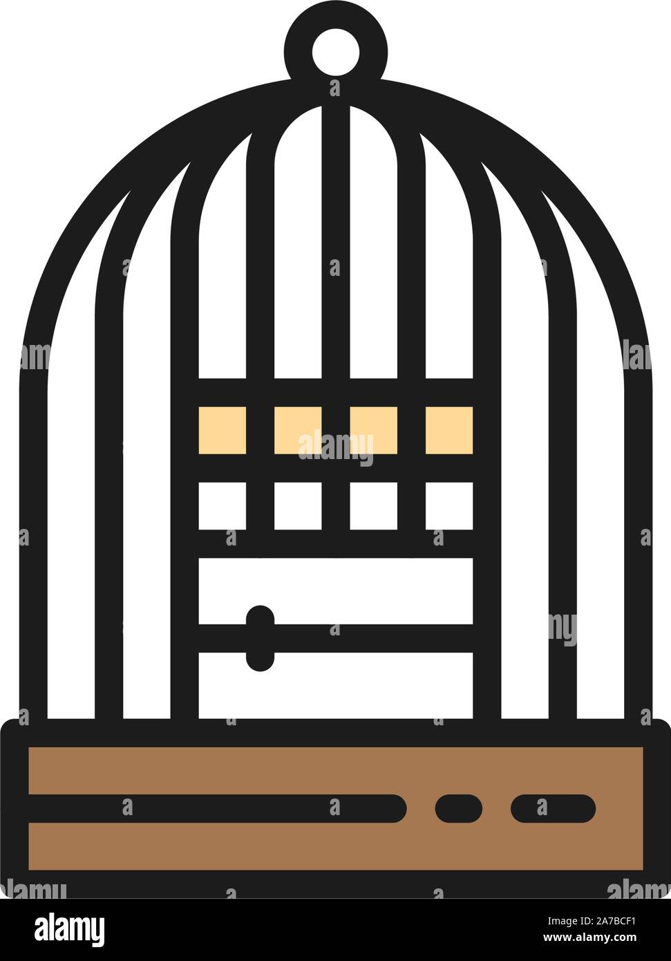 Vector cage for birds flat color icon Stock Vector Image & Art - Alamy