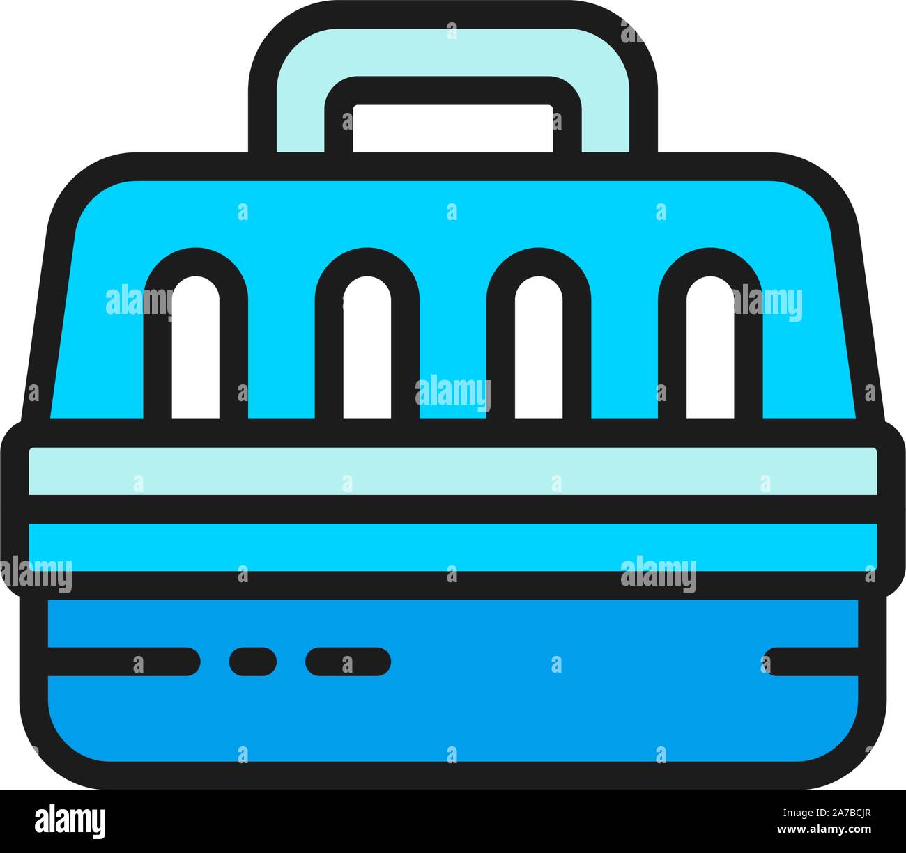 Pet carriage, animal bag flat color icon Stock Vector Image & Art - Alamy