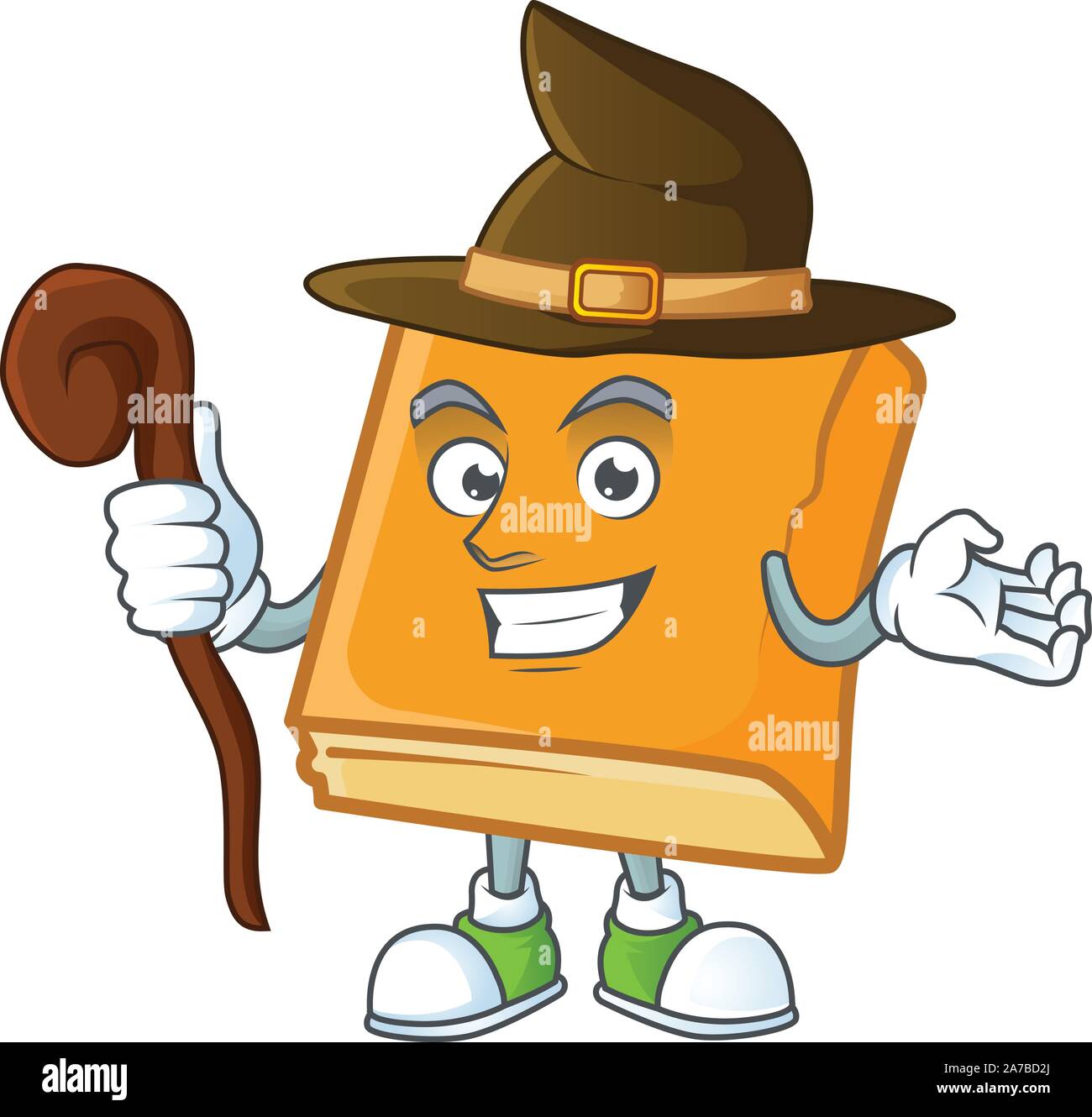 cornbread with witch mascot on white background Stock Vector Image ...