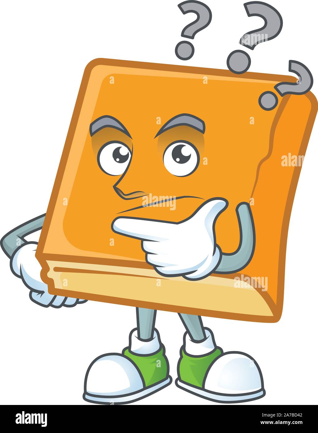 cornbread with thinking mascot on white background Stock Vector Image ...