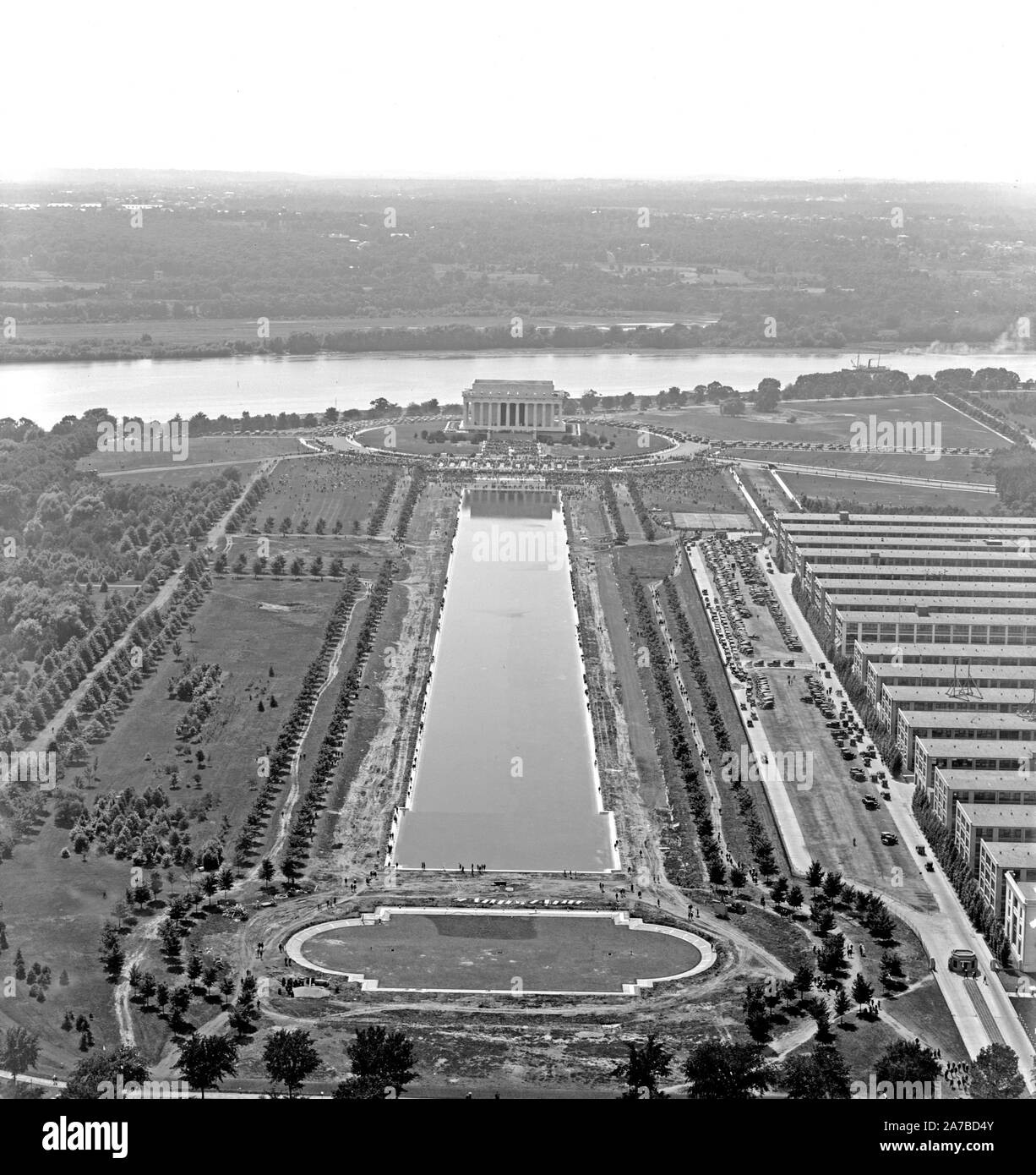 Lincoln Memorial dedication taken from atop the Washington Monument ca ...