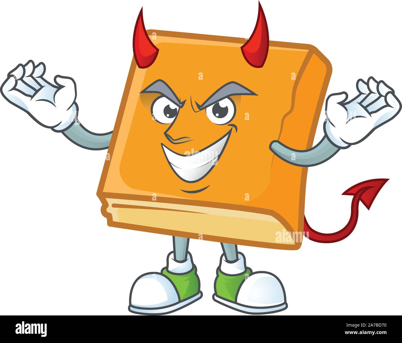 cornbread with devil mascot on white background Stock Vector Image ...