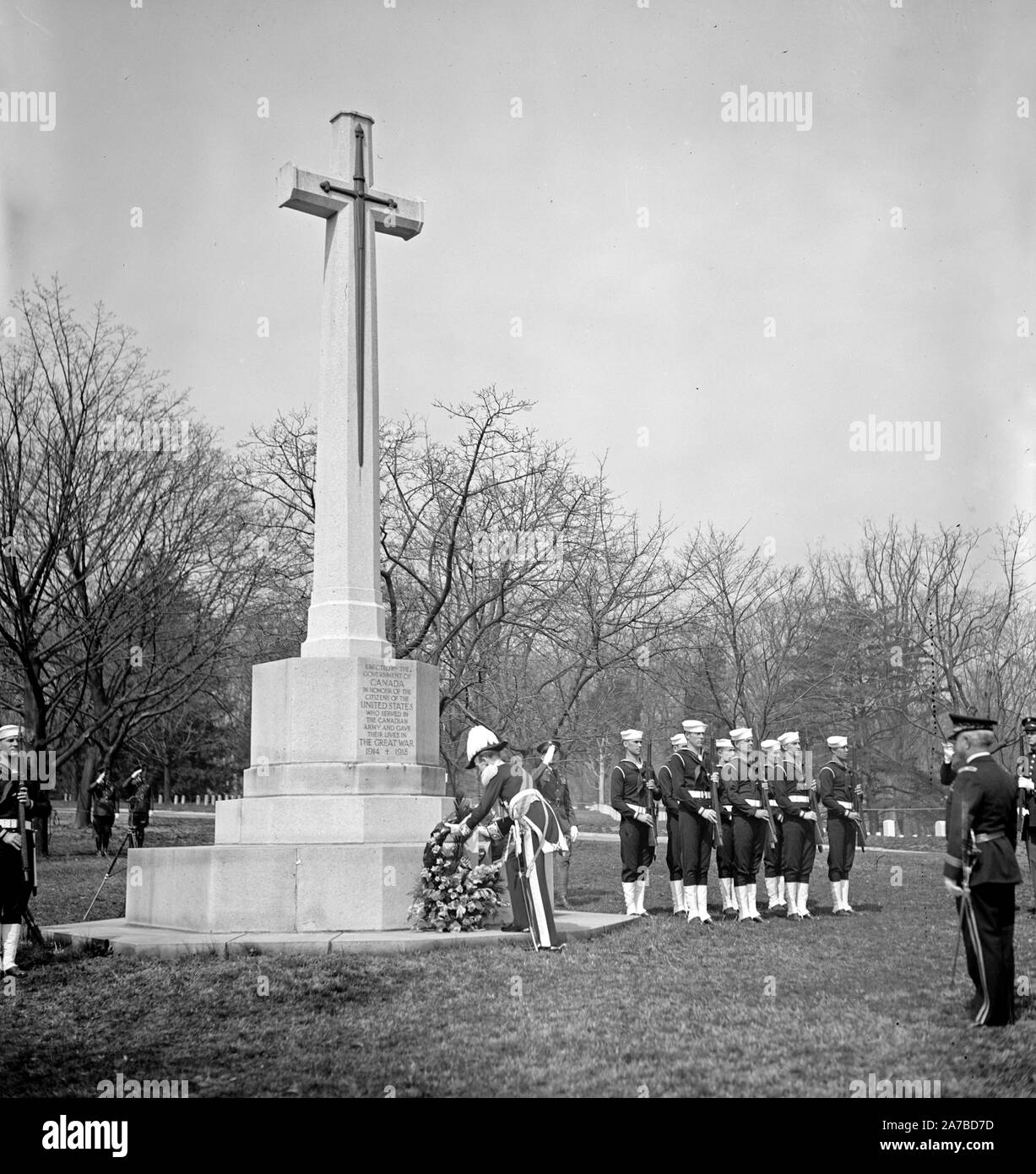 The cross was erected by the Canadian government in honor of the ...