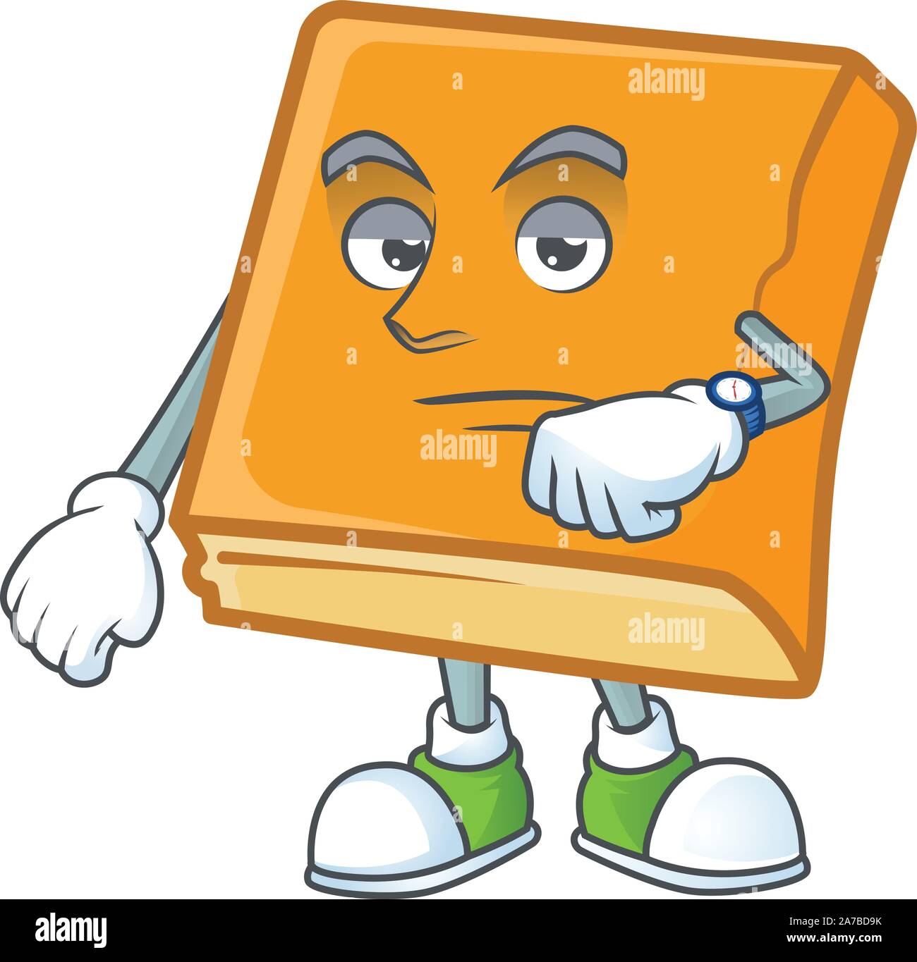 cornbread in the cartoon character waiting shape Stock Vector Image ...