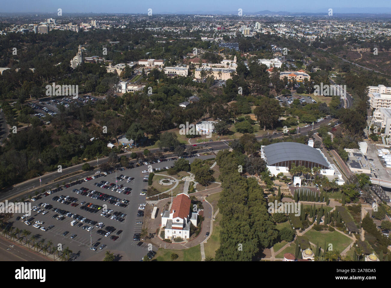 San Diego, California, USA. 30th Oct, 2019. An aerial view of Balboa ...