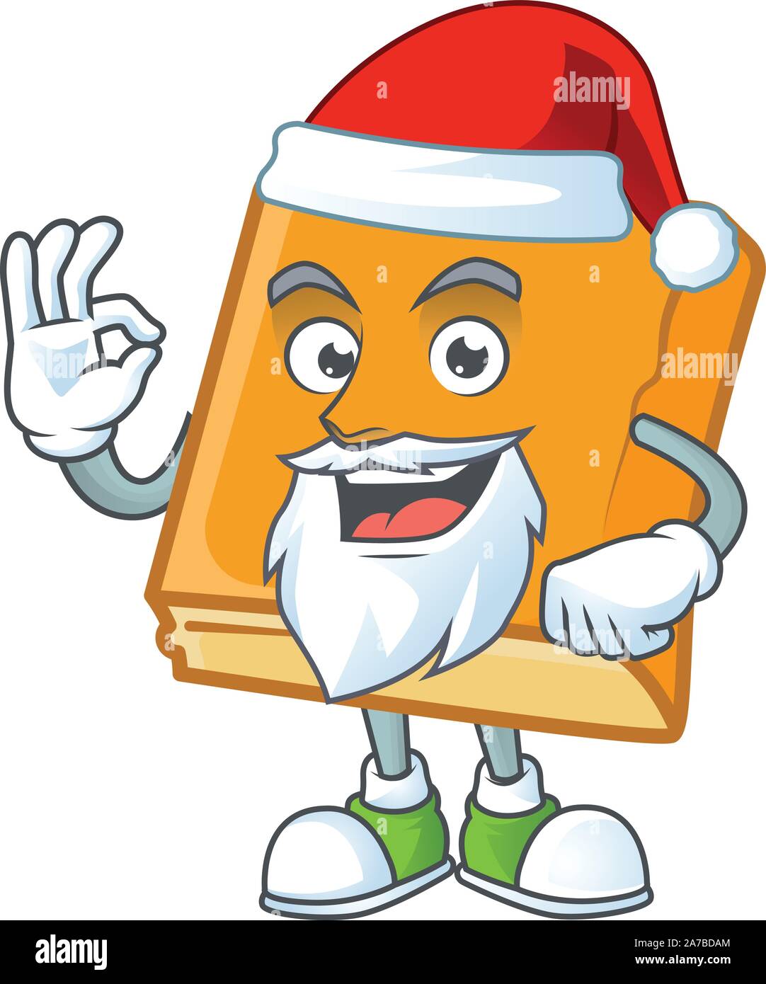 cornbread in the cartoon character santa claus shape Stock Vector Image ...