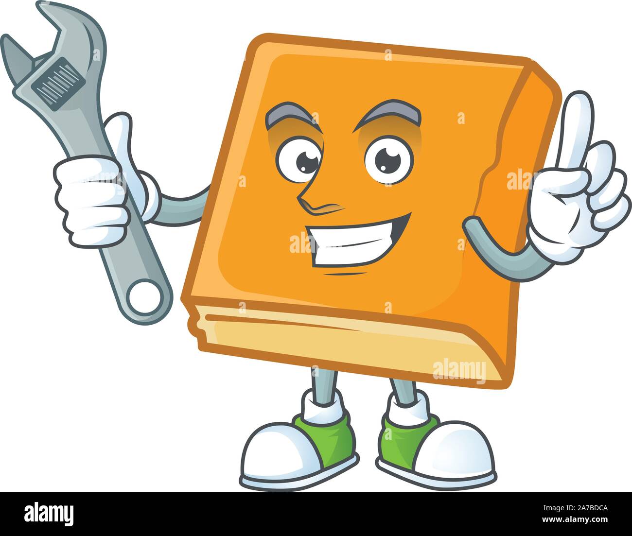 cornbread in the cartoon character mechanic shape Stock Vector Image ...