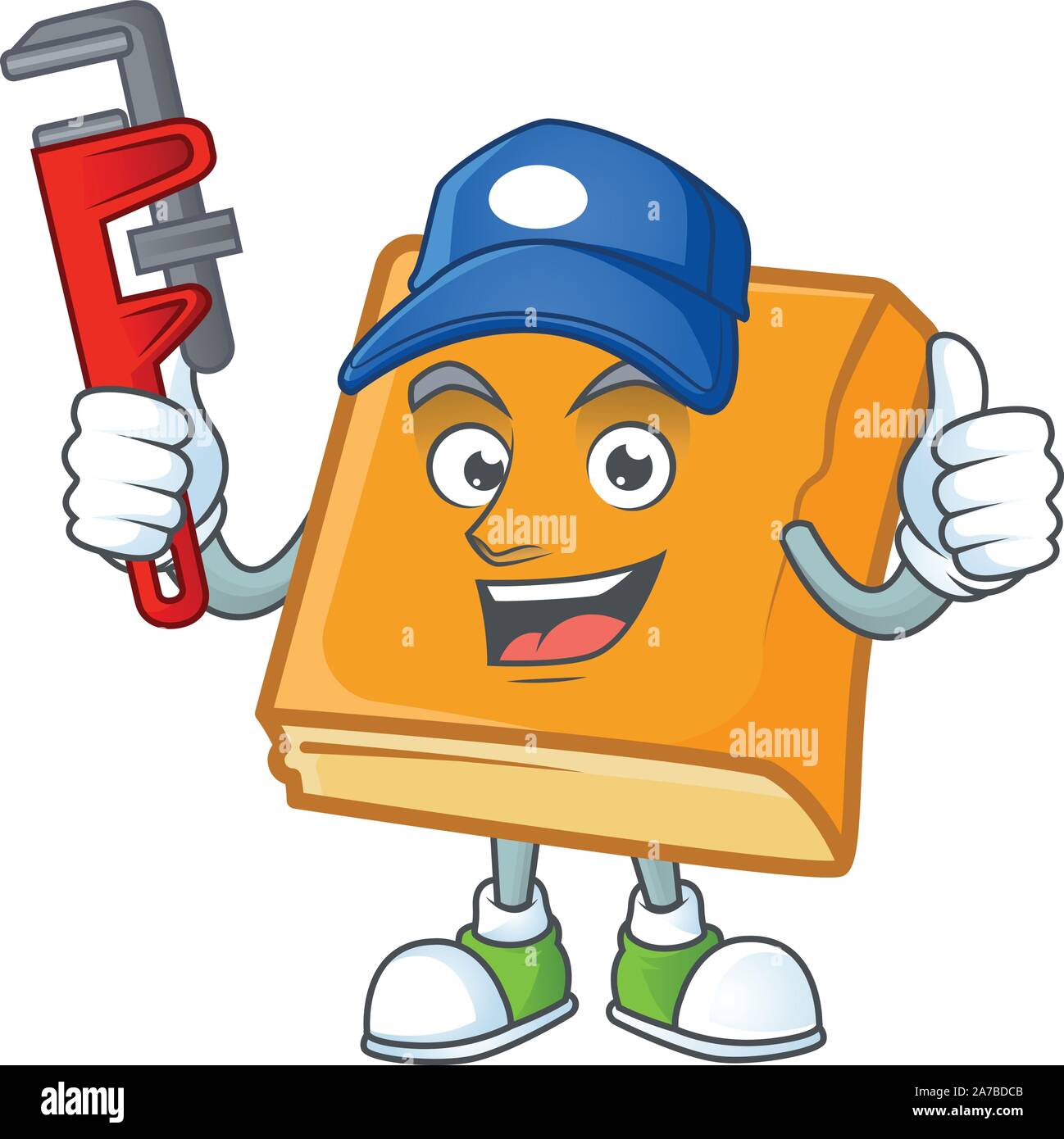 cornbread in the cartoon character plumber shape Stock Vector Image ...