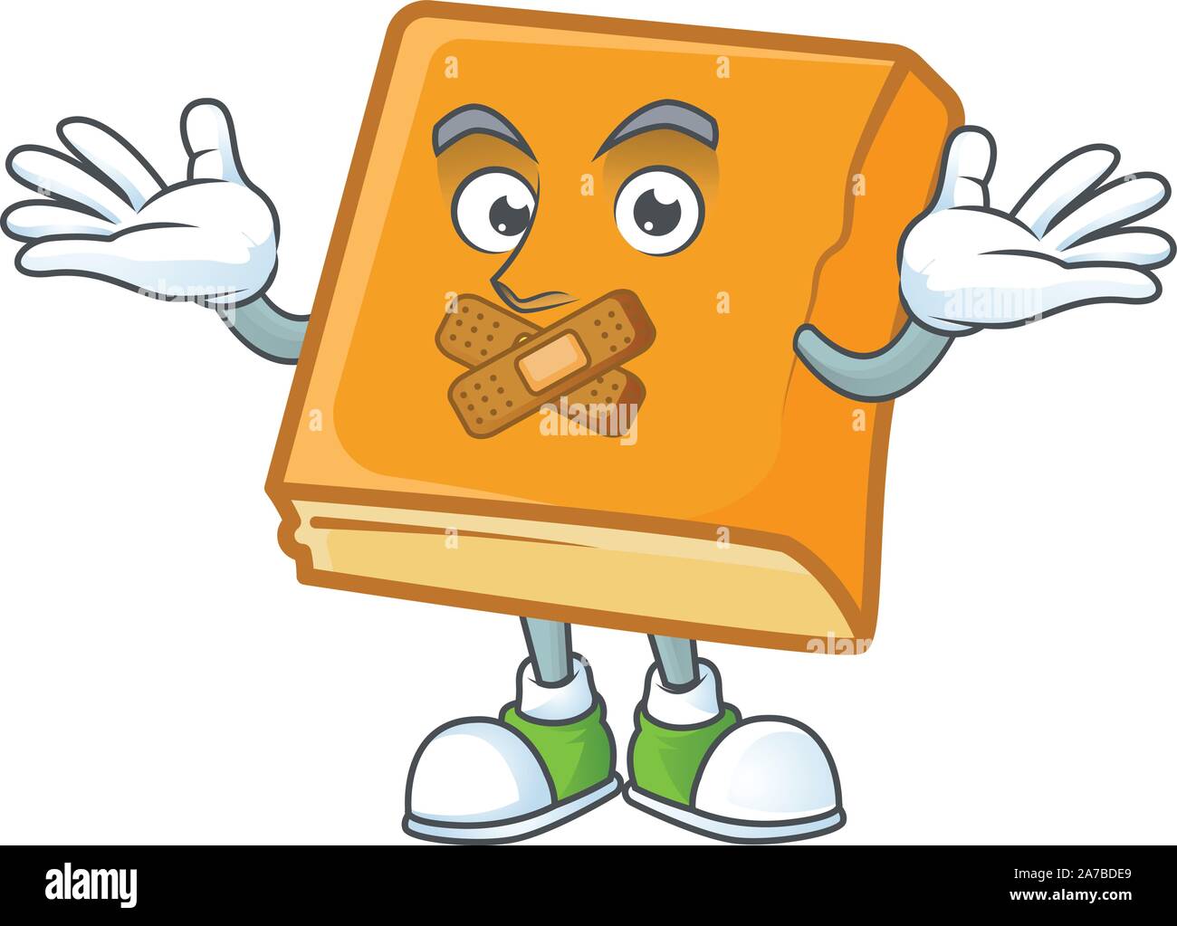 cornbread in the cartoon character silent shape Stock Vector Image ...