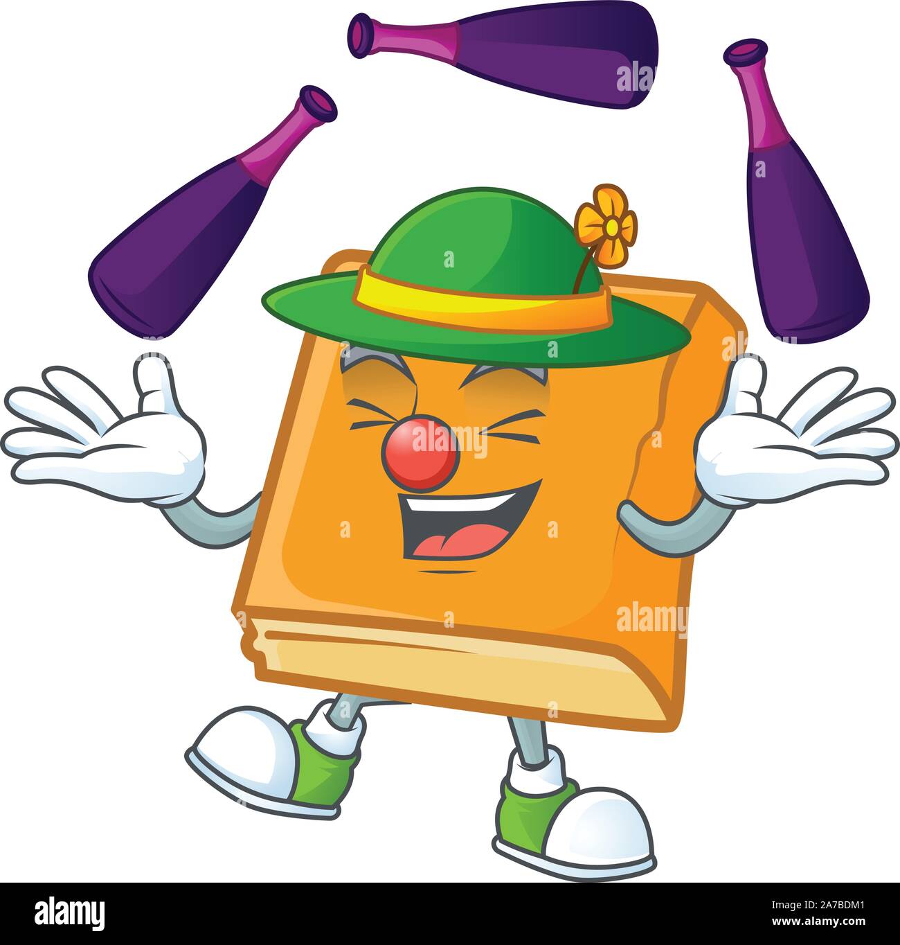 cornbread in the cartoon character juggling shape Stock Vector Image ...