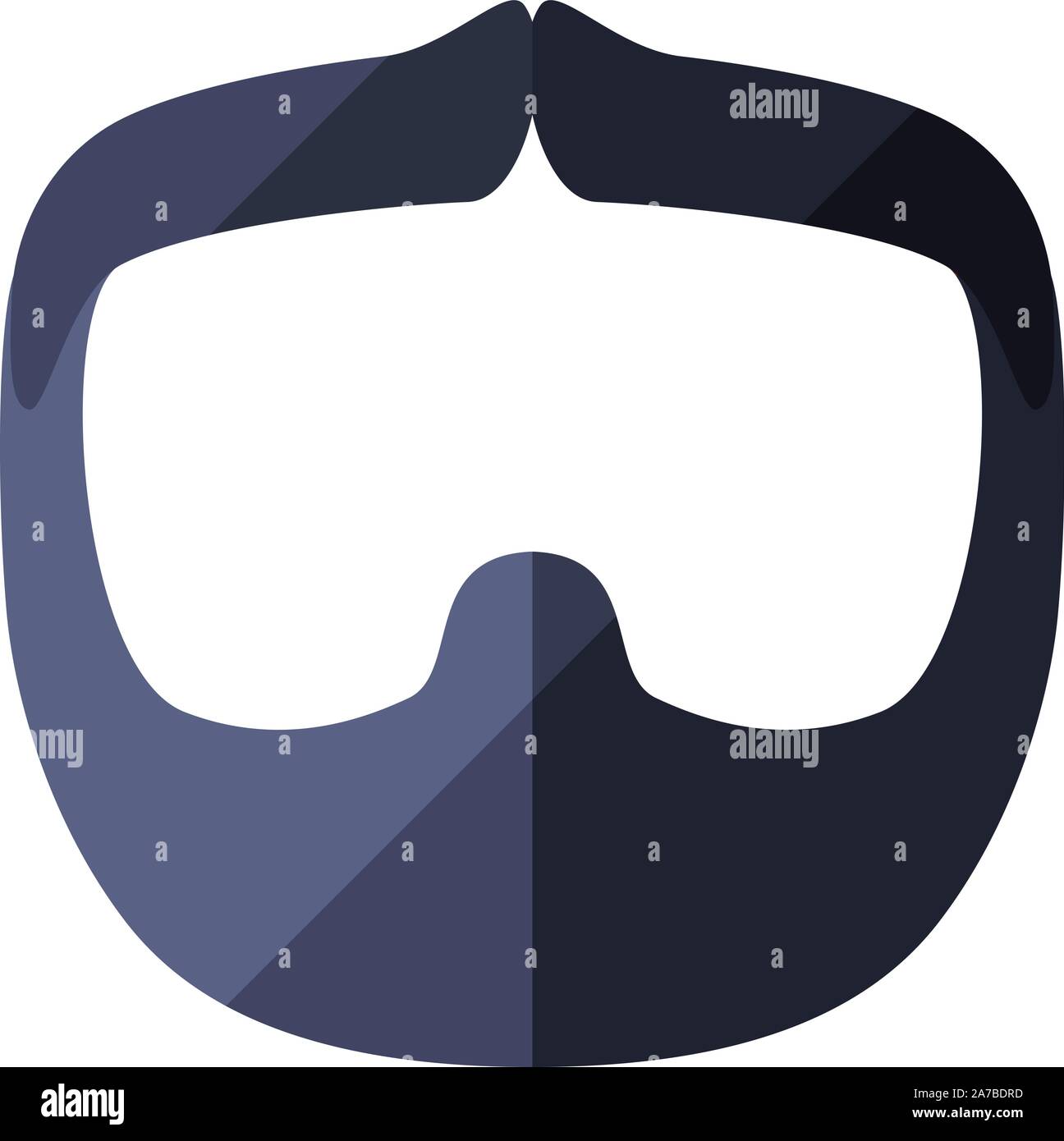 Beard flat icon with hipster mustache Stock Vector Image & Art - Alamy