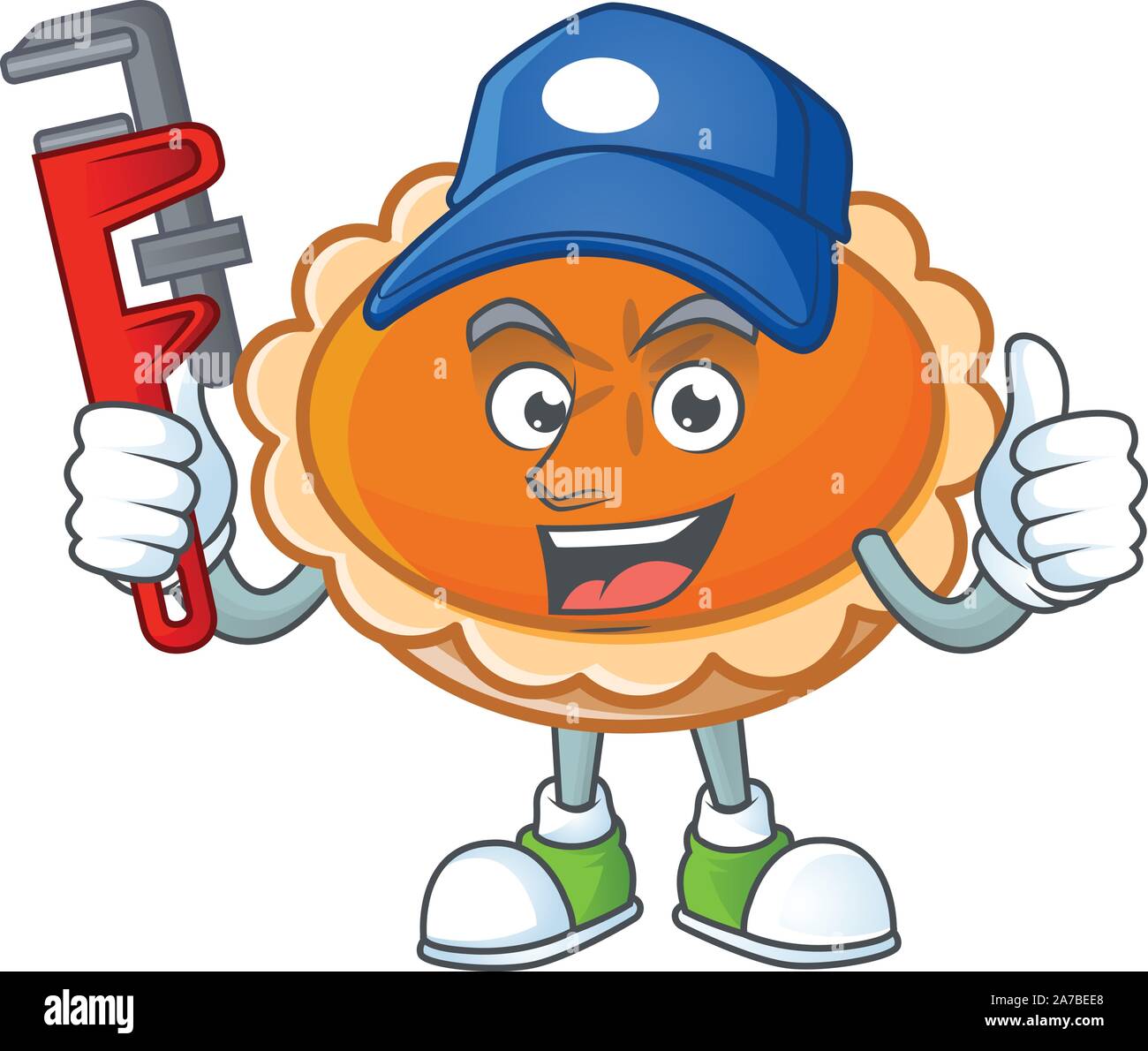 orange pie in the character with plumber Stock Vector Image & Art - Alamy