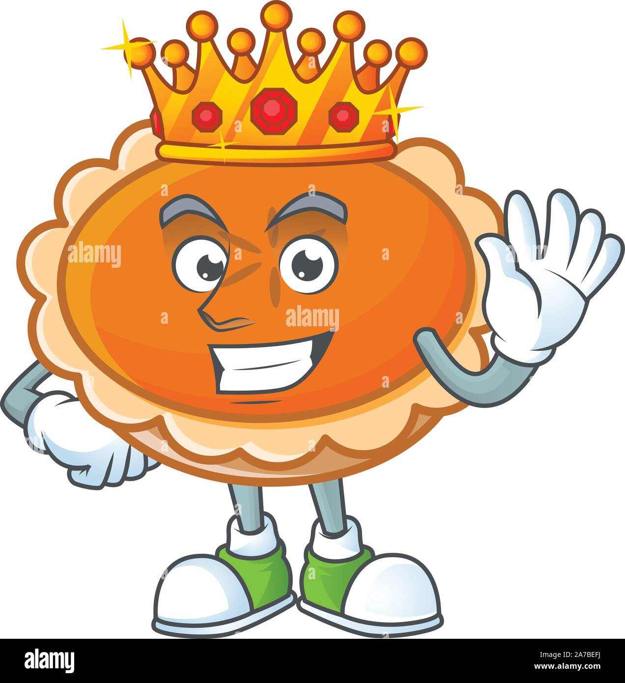 orange pie in the character with king Stock Vector Image & Art - Alamy