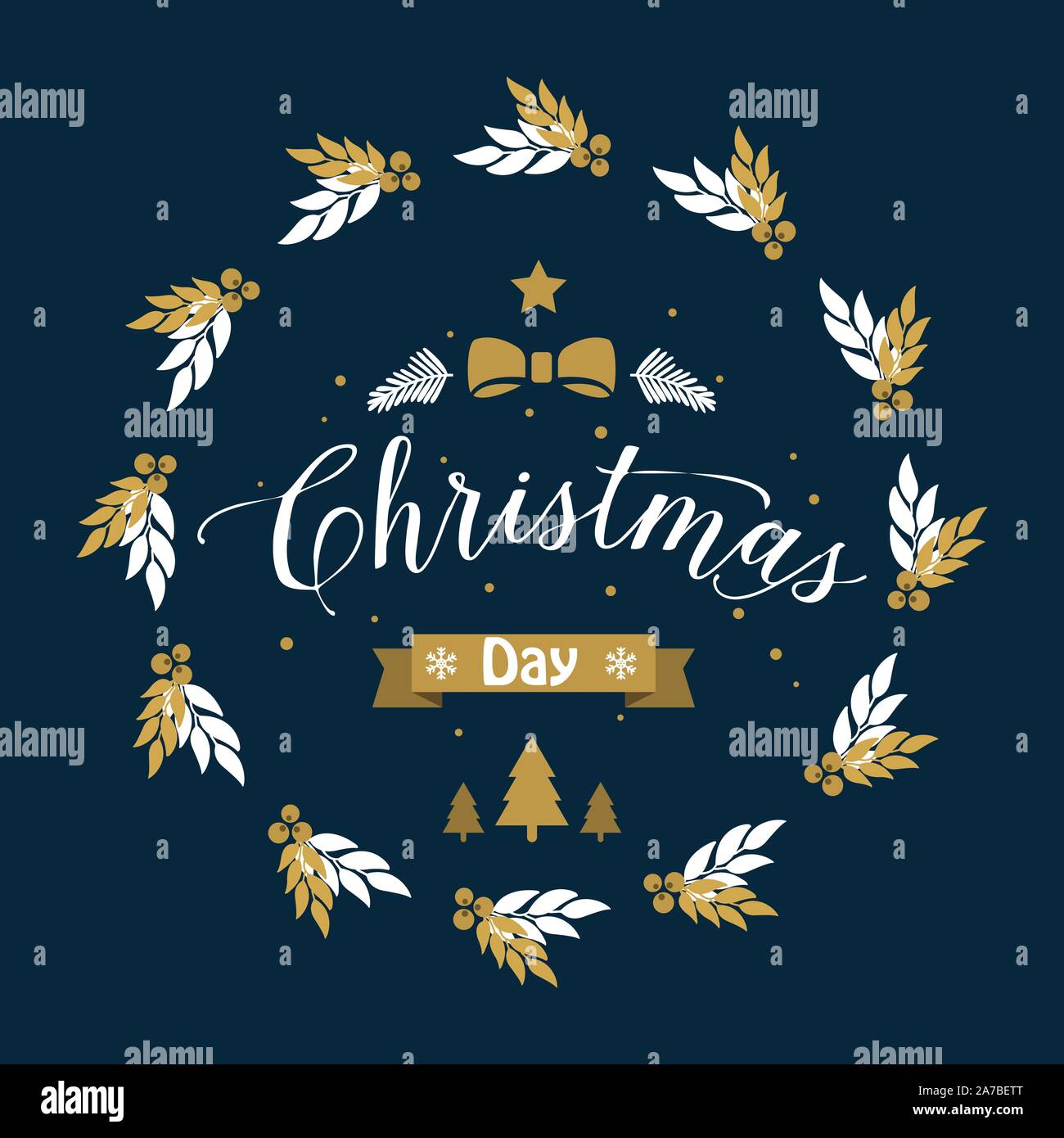 Abstract christmas template, with design leaf flower frame. Vector ...