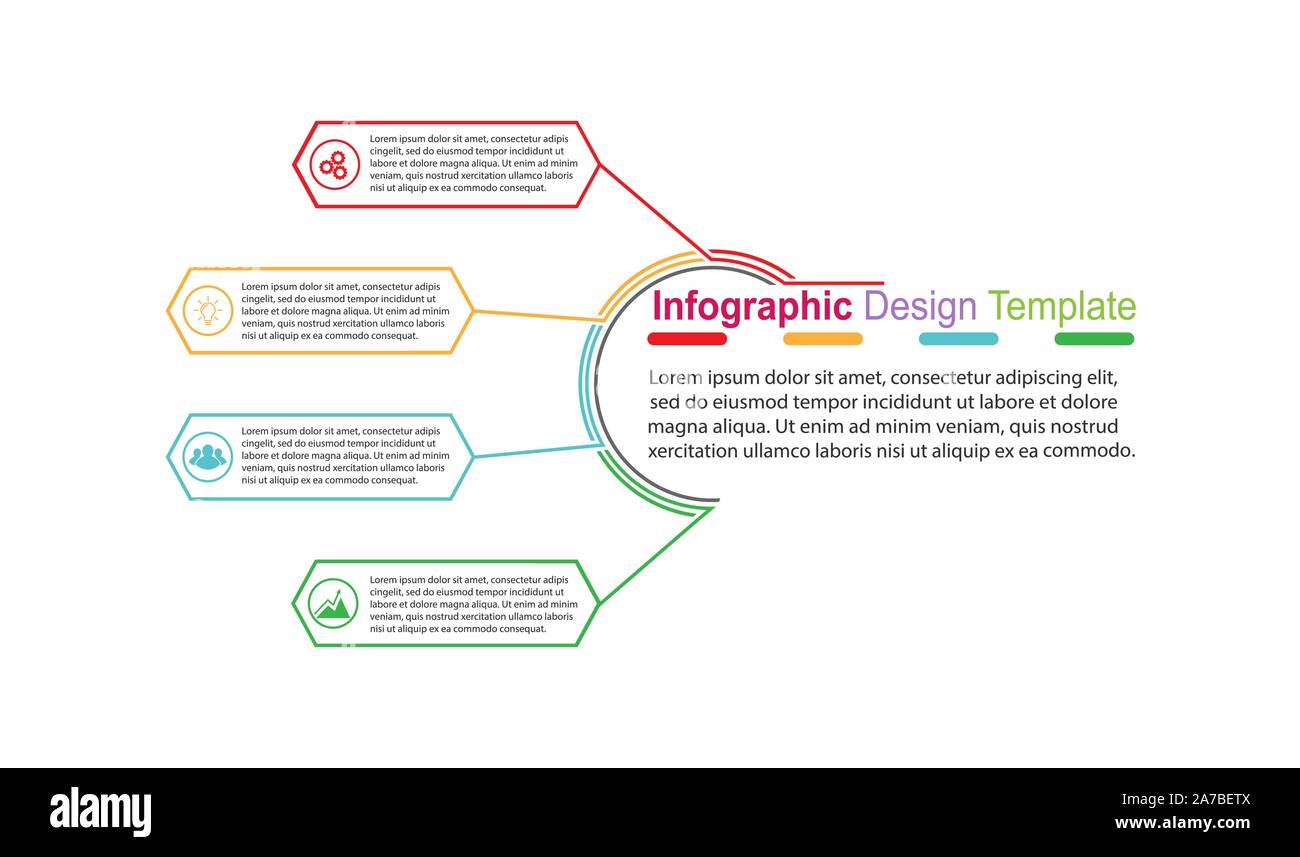 Infographic template for use in illustrating a workflow, diagram ...