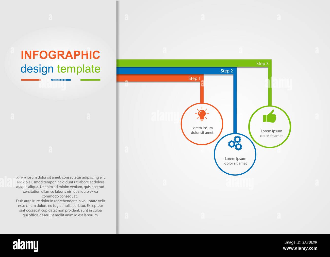 Infographic template for use in illustrating a workflow, diagram ...