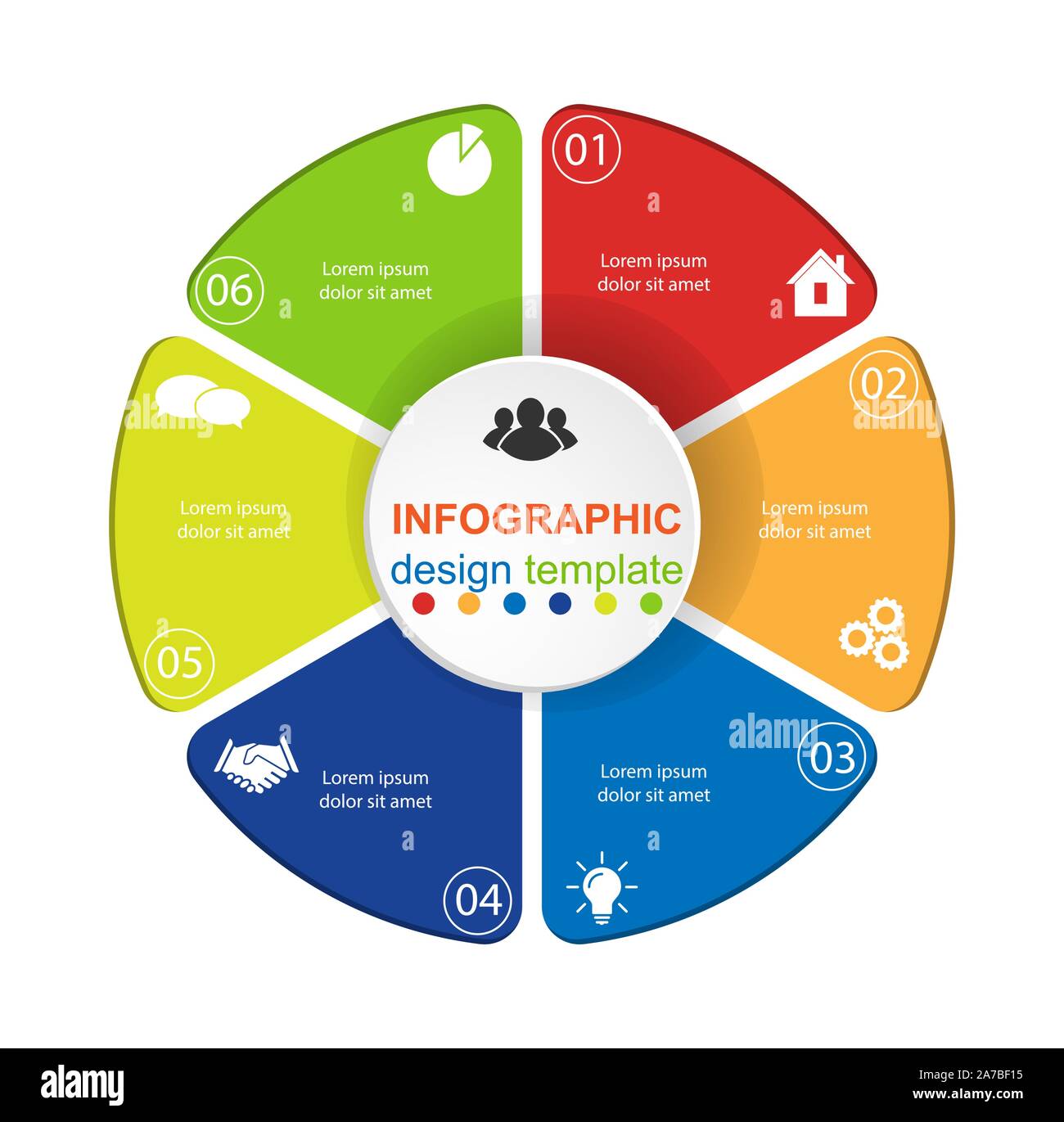 Infographic template for use in illustrating a workflow, diagram ...