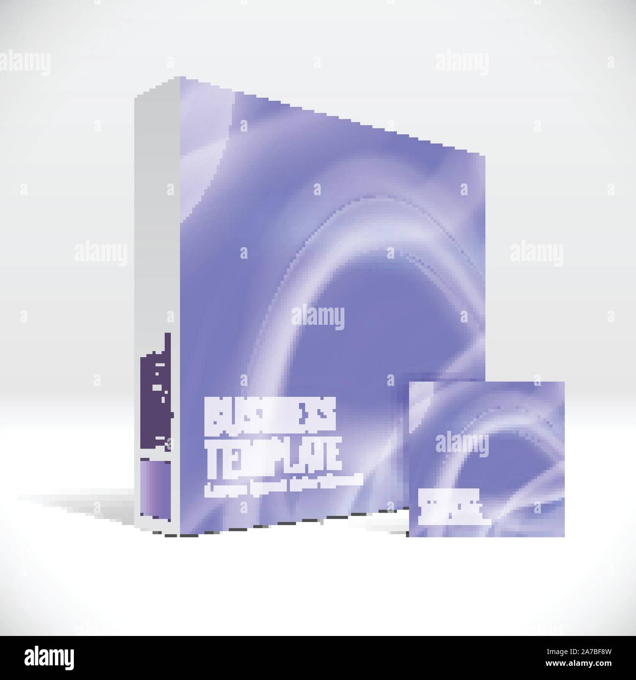 3D Identity box with abstract violet lines cover Stock Vector Image ...